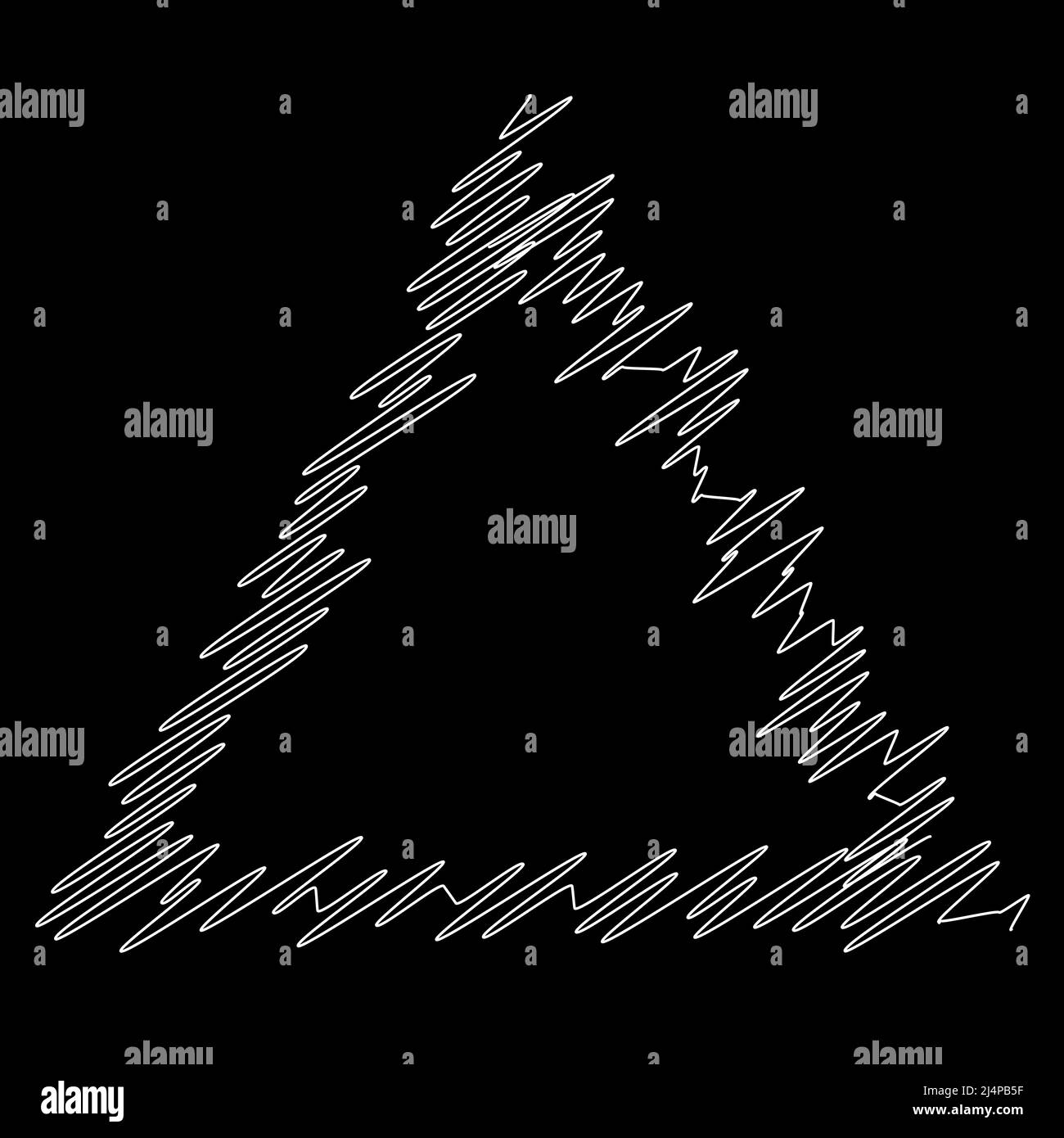 Triangle freehand drawing, handdrawn scribble, doodle, sketch shape ...