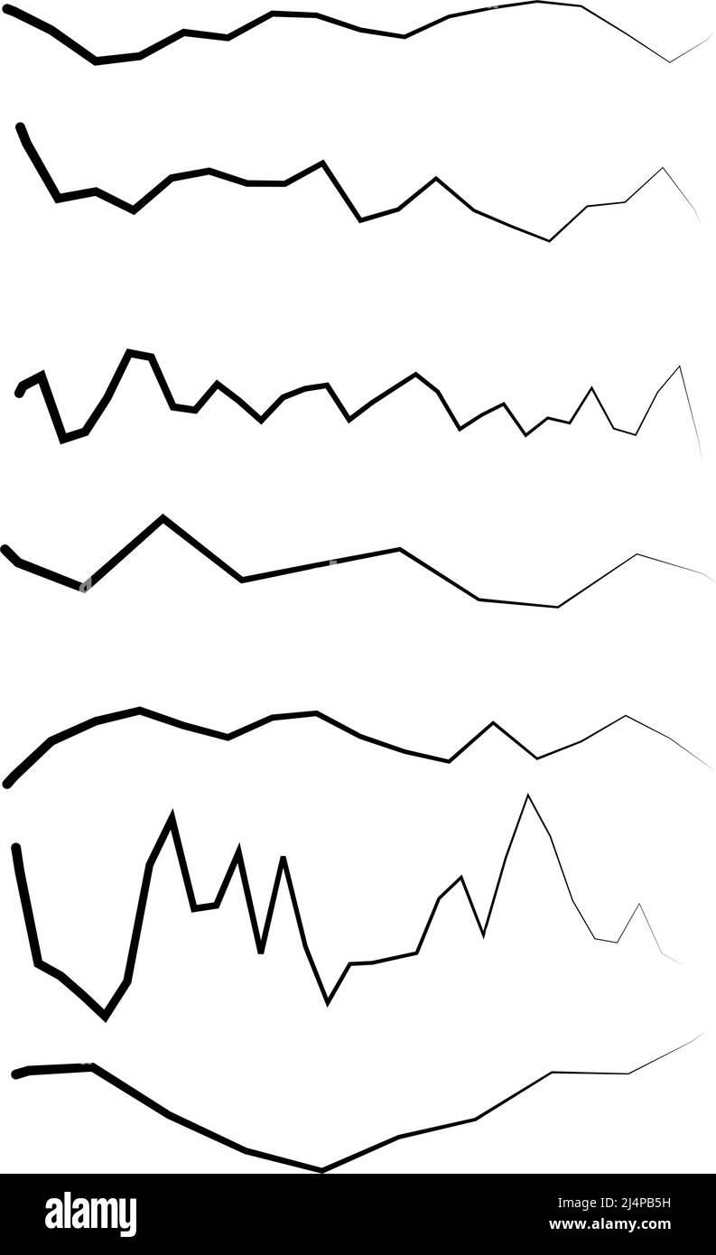 Wavy, waving lines. Wave effect stripes. Zigzag, criss cross streaks ...