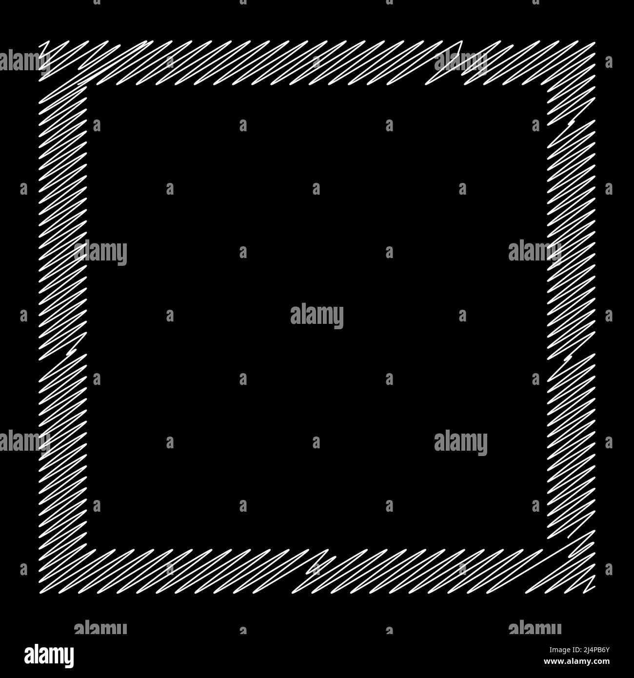 Square freehand drawing, handdrawn scribble, doodle, sketch shape ...