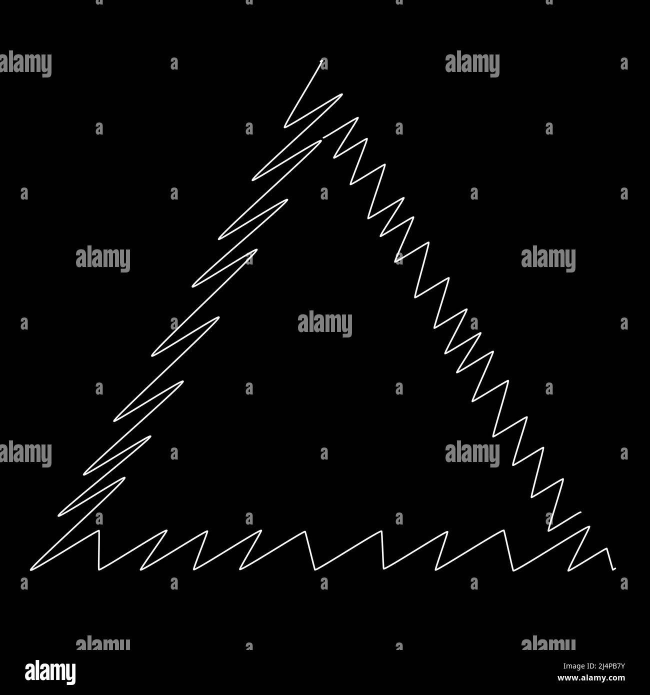 Triangle freehand drawing, handdrawn scribble, doodle, sketch shape ...