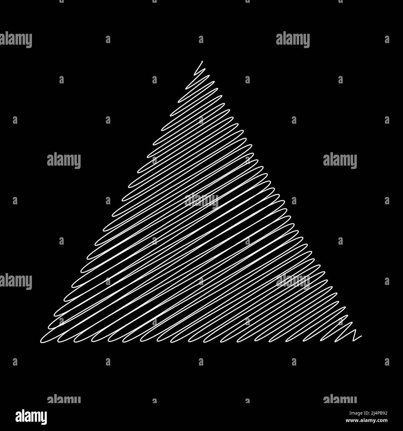 Triangle freehand drawing, handdrawn scribble, doodle, sketch shape ...