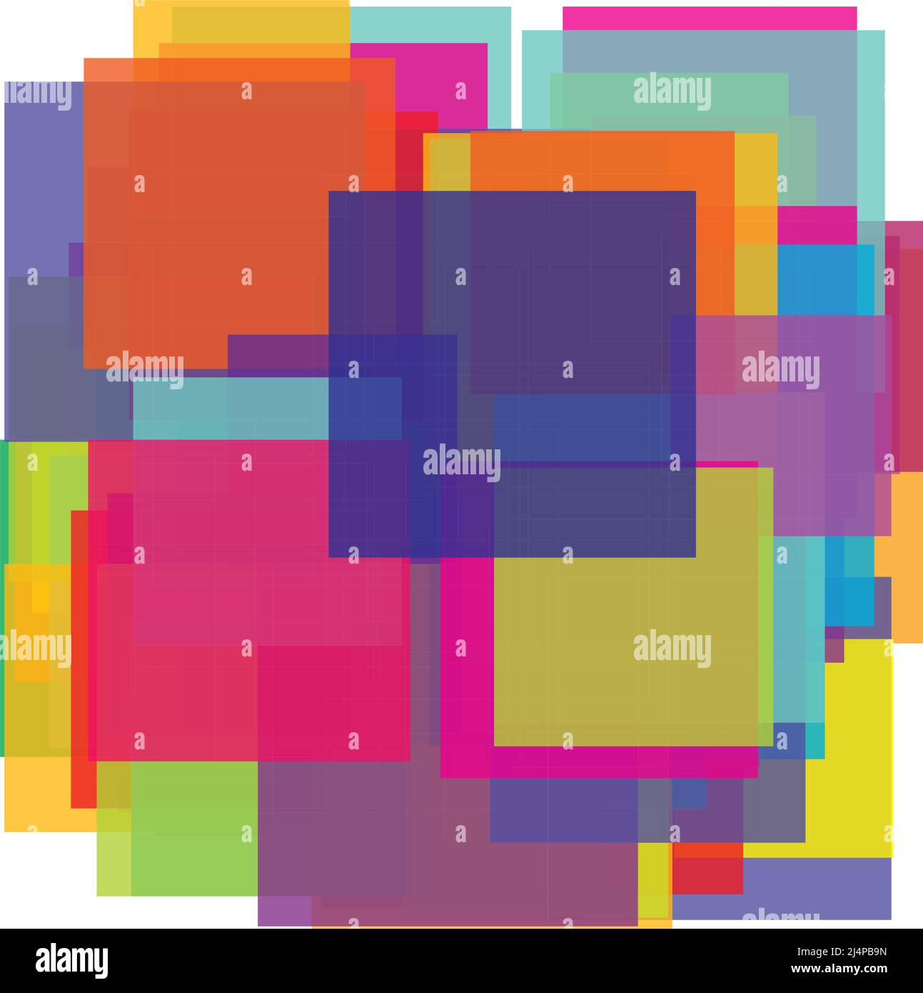 Random Rectangles Structure Vector Composition Pattern Stock Vector