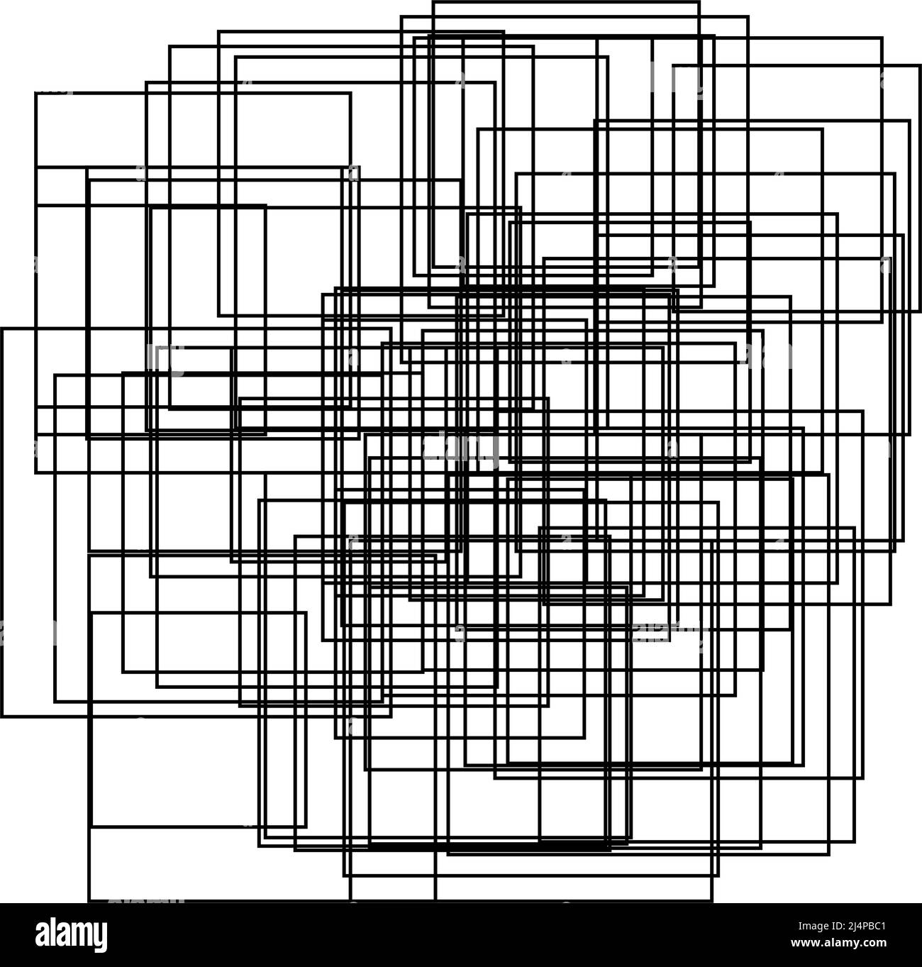 Random Rectangles Structure Vector Composition Pattern Stock Vector