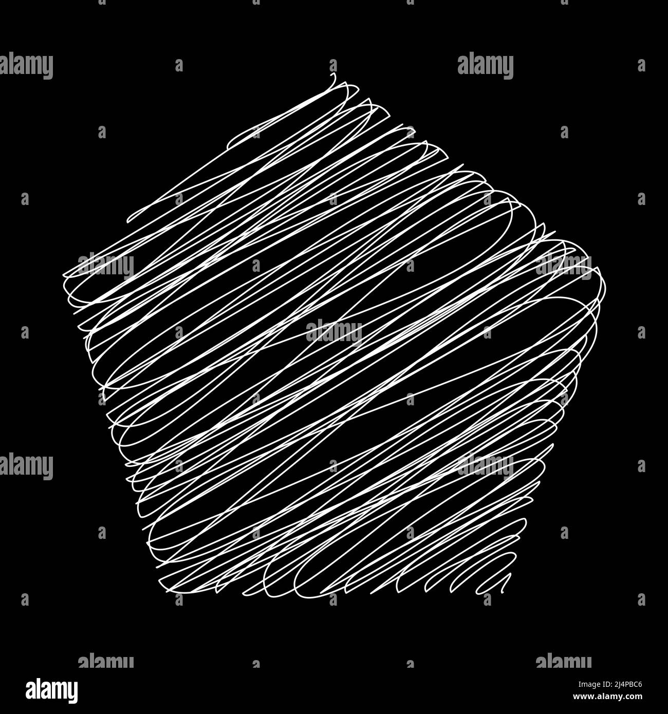 Octagon freehand drawing, handdrawn polygon scribble, doodle, sketch ...