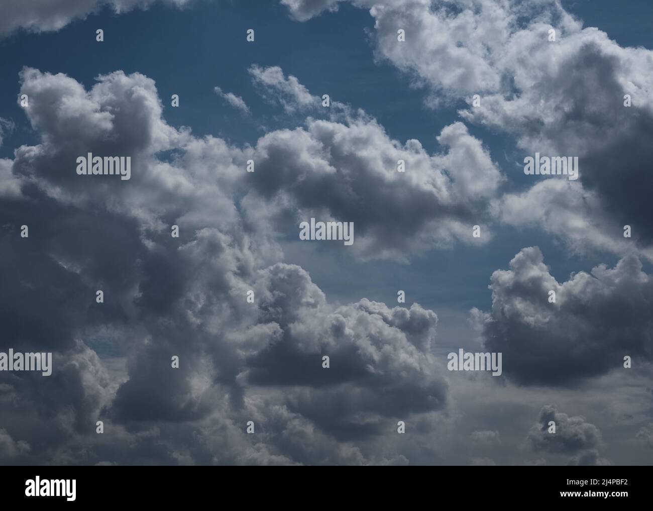 dramatic stormy blue sky with dark clouds useful as a background Stock ...