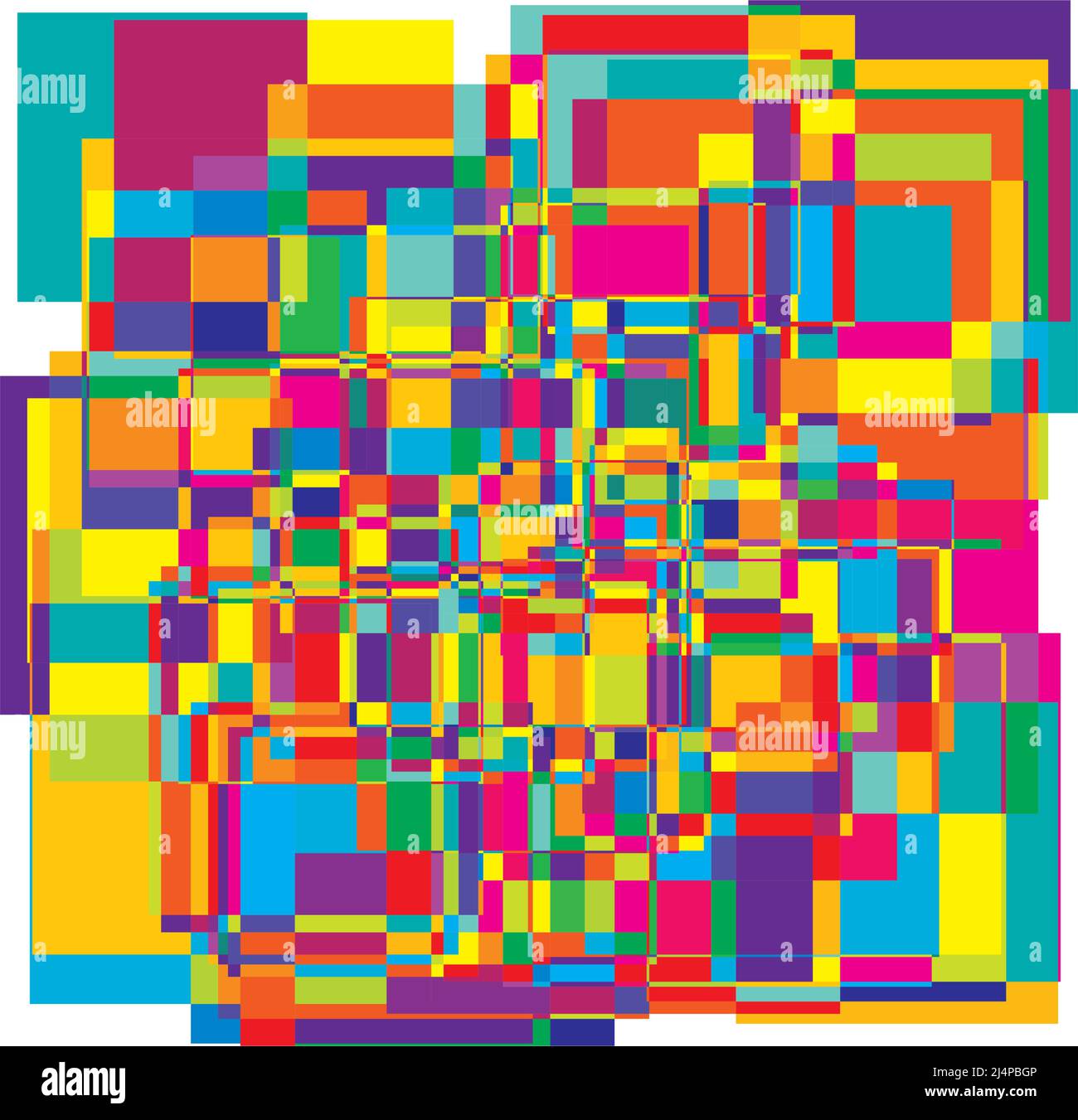 Random Rectangles Structure Vector Composition Pattern Stock Vector