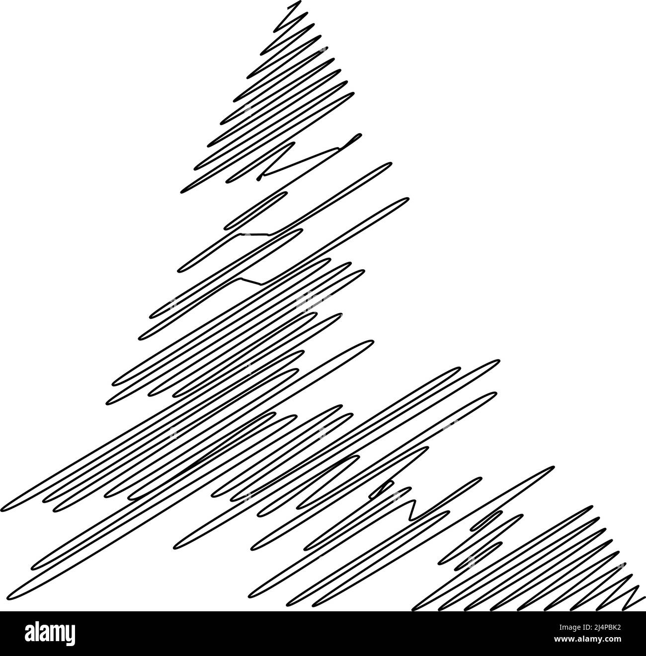 Triangle freehand drawing, handdrawn scribble, doodle, sketch shape ...