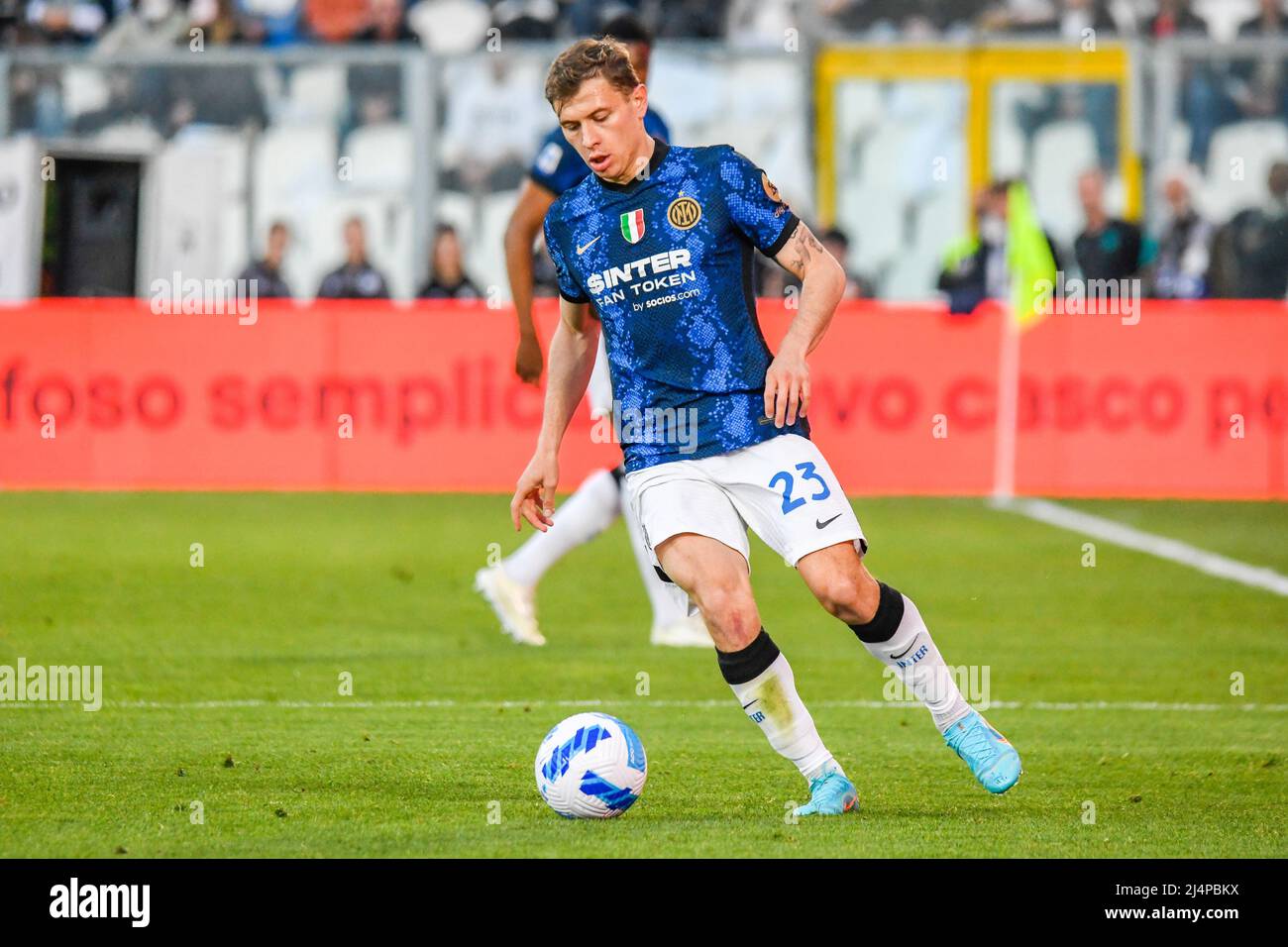 Alberto Picco stadium, La Spezia, Italy, April 15, 2022, Inter's Nicolo ...