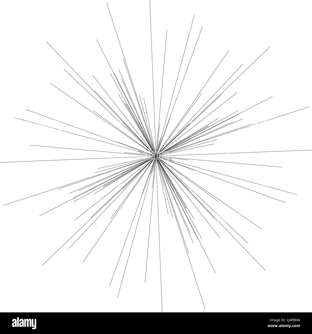 Random radiating lines. Starburst, sunburst stripes. Beams, rays ...