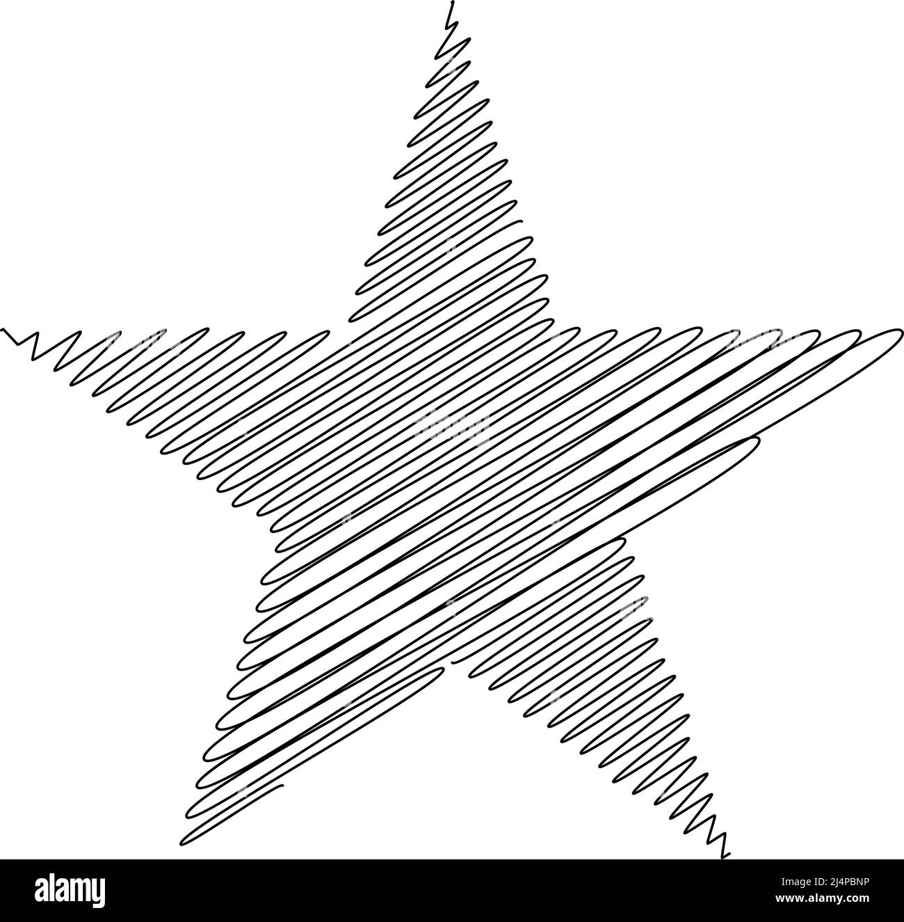 Star freehand drawing, handdrawn scribble, doodle, sketch shape. Stock ...