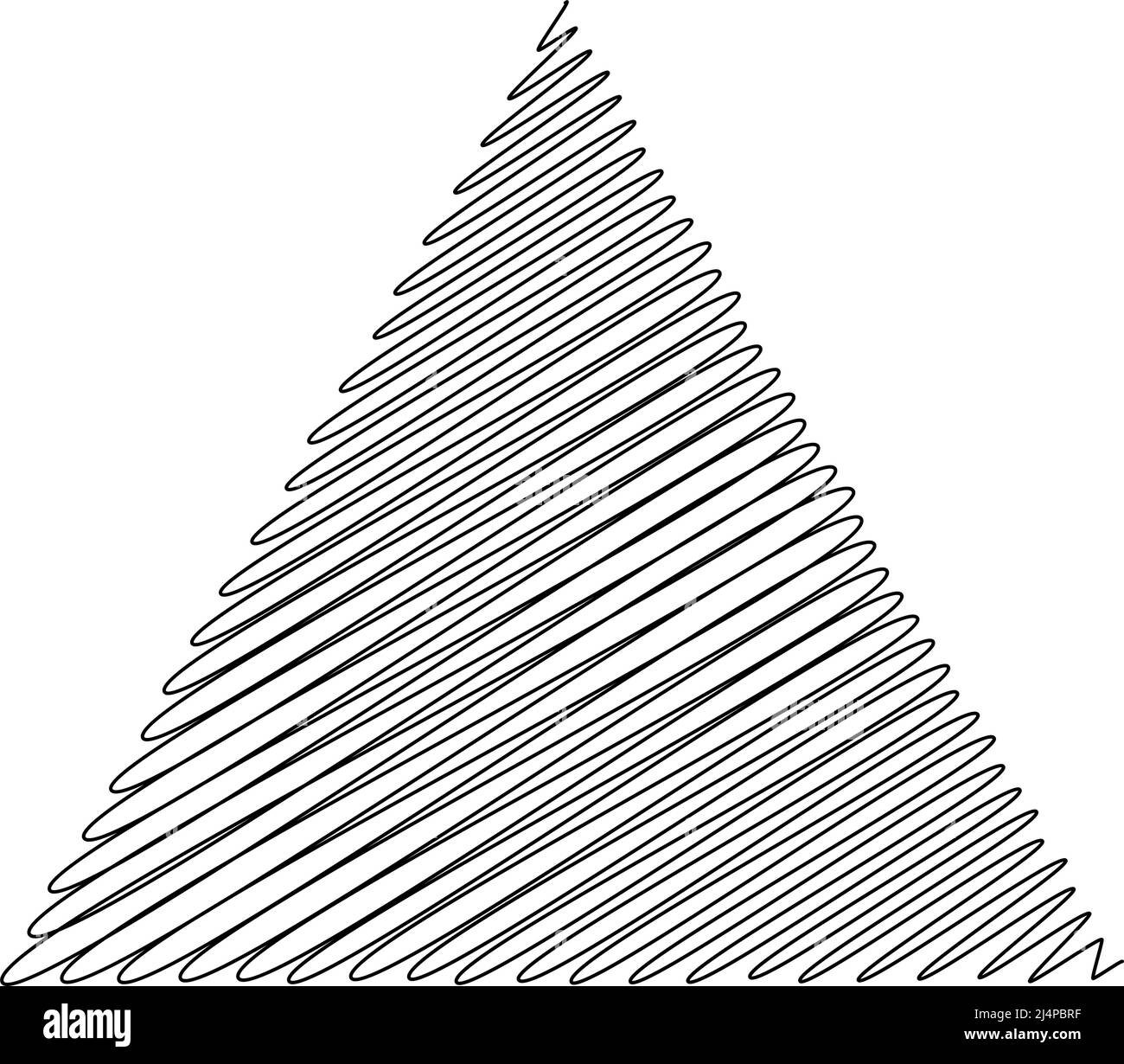 Triangle freehand drawing, handdrawn scribble, doodle, sketch shape ...