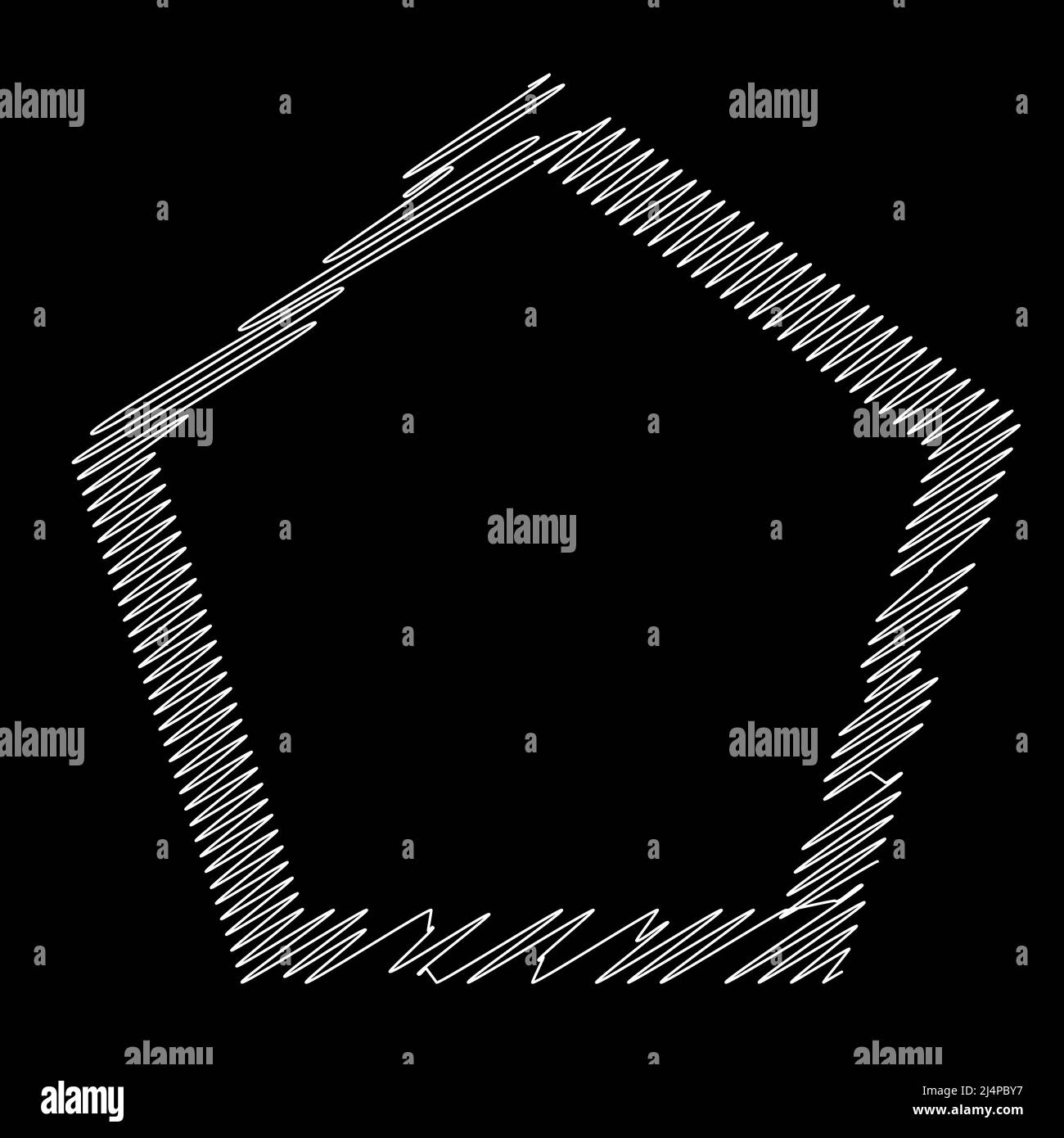 Octagon freehand drawing, handdrawn polygon scribble, doodle, sketch ...