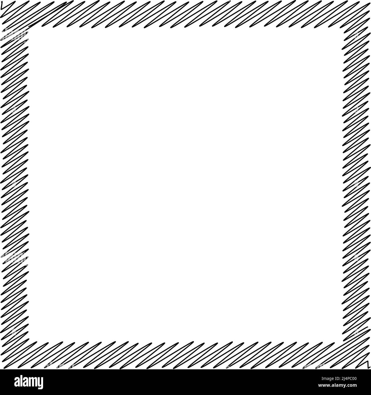 Square freehand drawing, handdrawn scribble, doodle, sketch shape ...