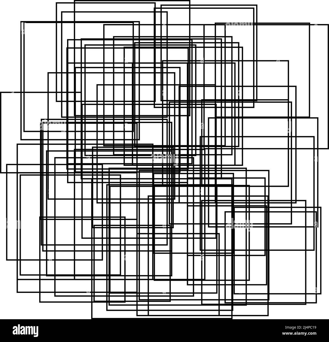 Random Rectangles Structure Vector Composition Pattern Stock Vector