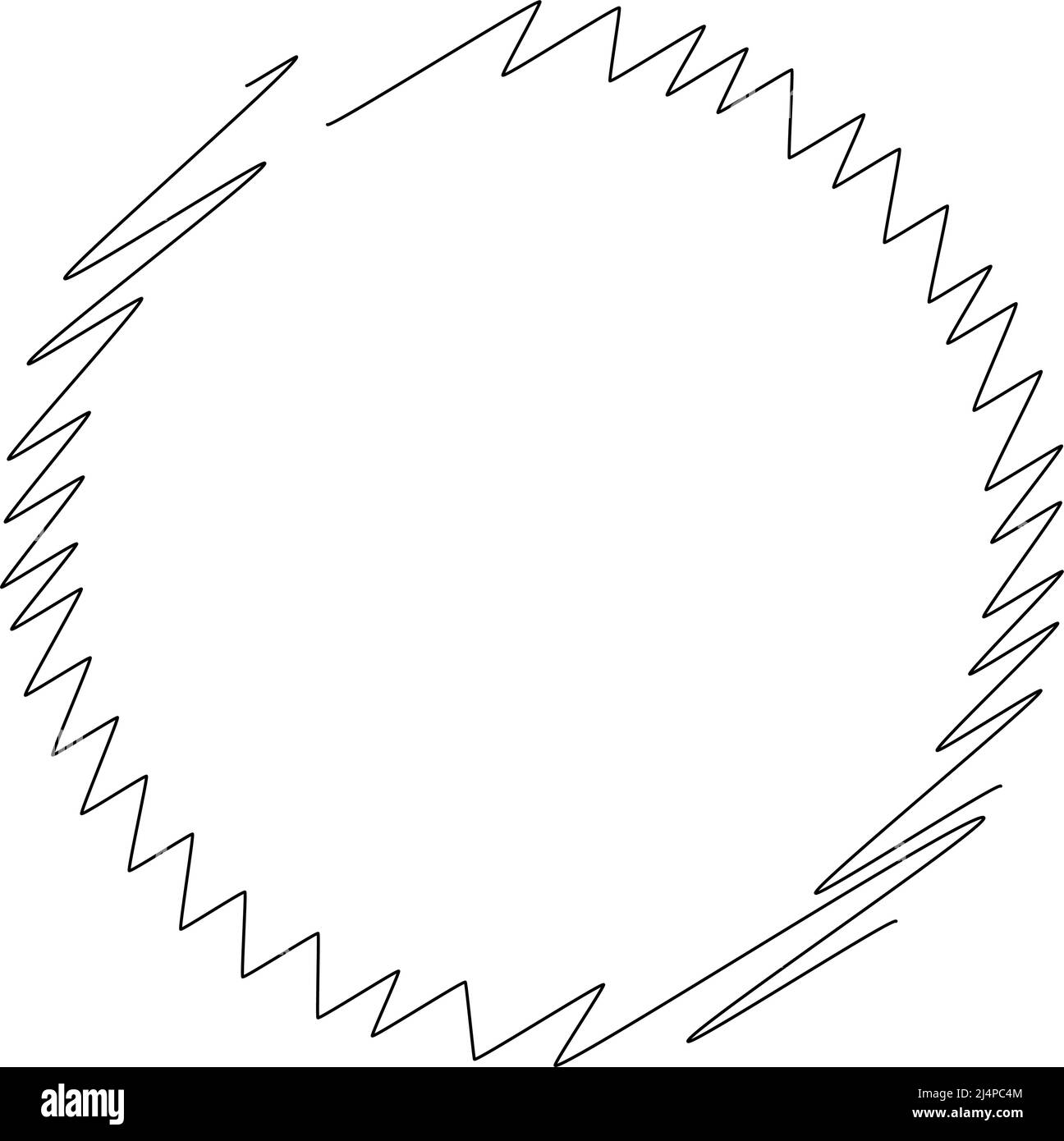 Circle freehand drawing, hand drawn scribble, doodle, sketch shape ...