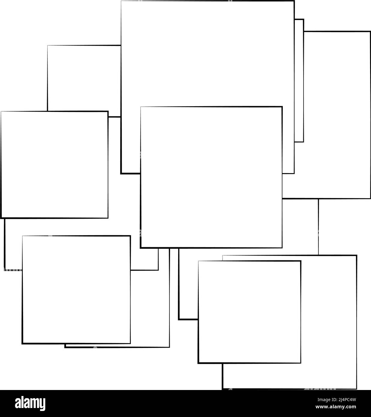 Random rectangles structure vector composition, pattern. Stock vector ...