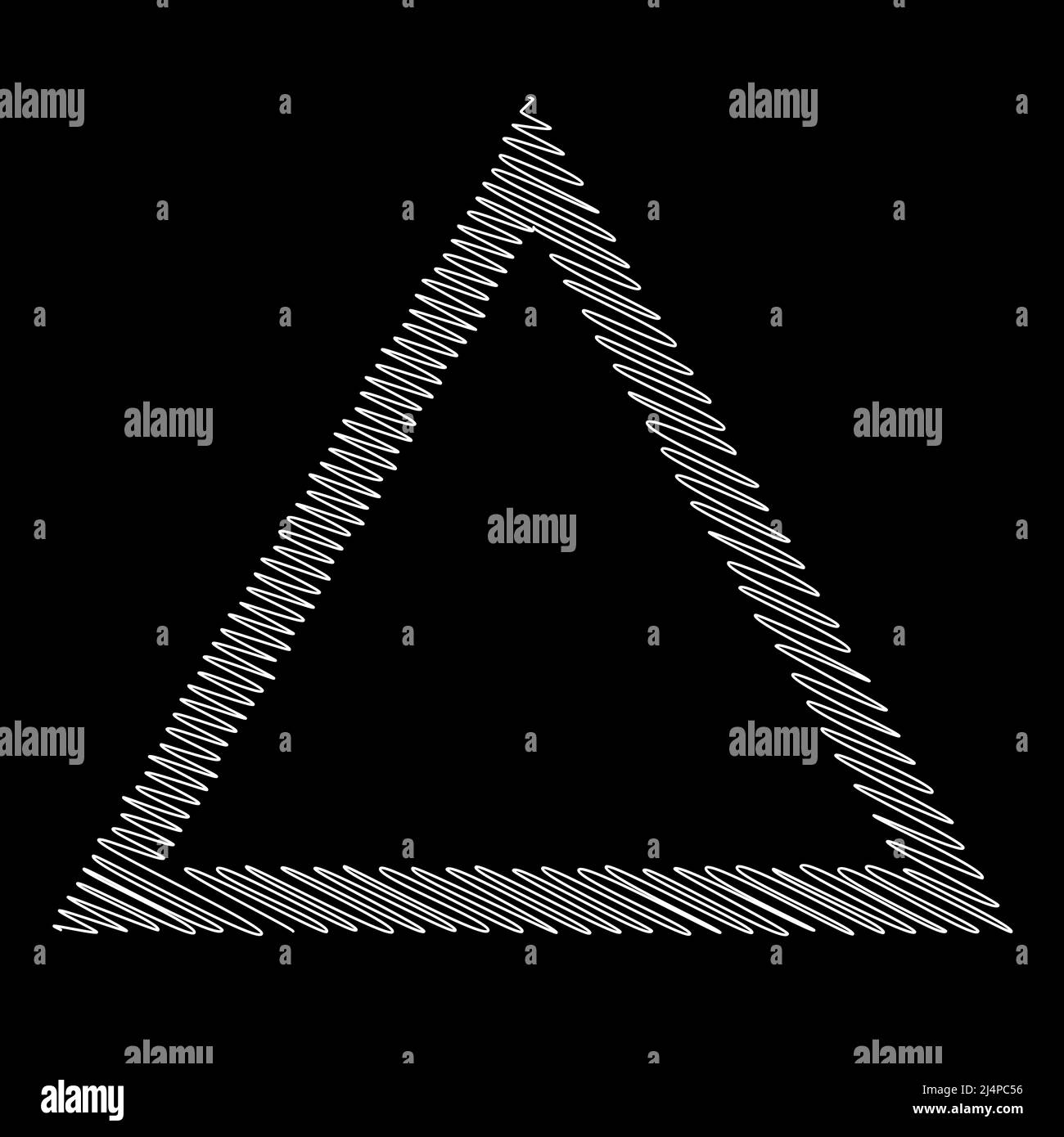 Triangle freehand drawing, handdrawn scribble, doodle, sketch shape ...