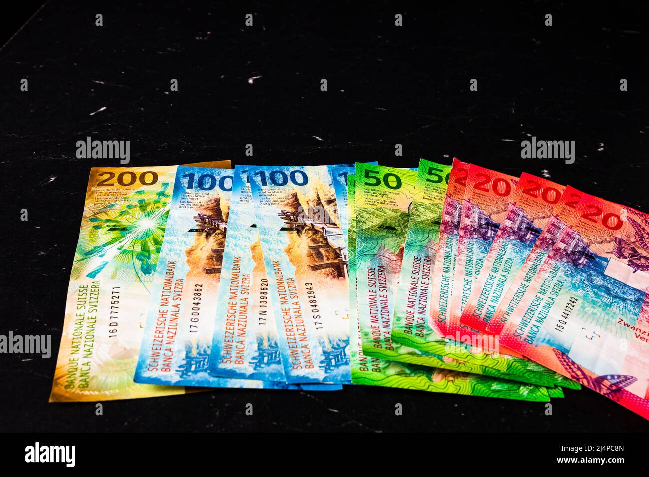 Swiss franc banknote. CHF currency, world money concept Stock Photo - Alamy