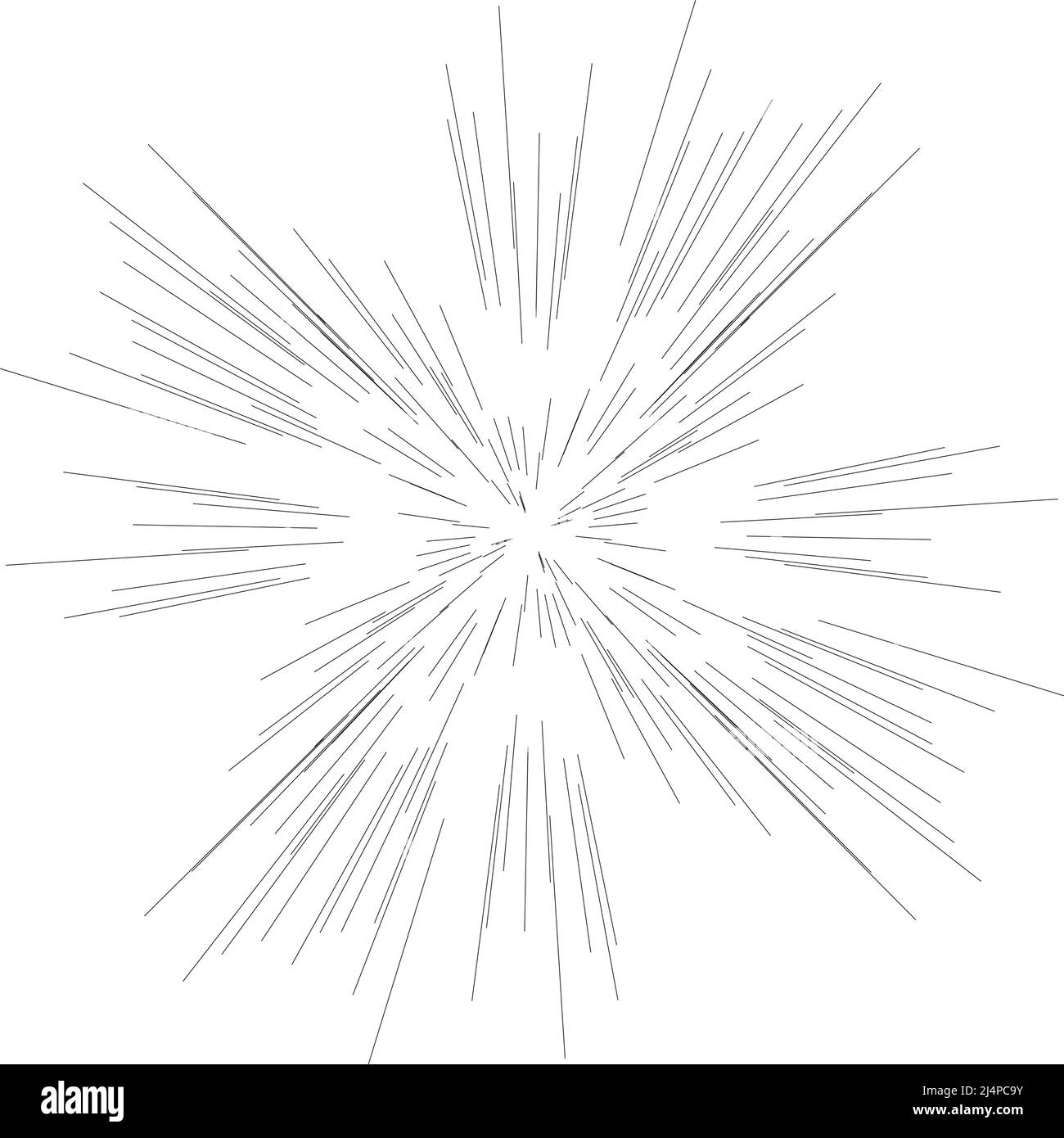 Random radiating lines. Starburst, sunburst stripes. Beams, rays ...