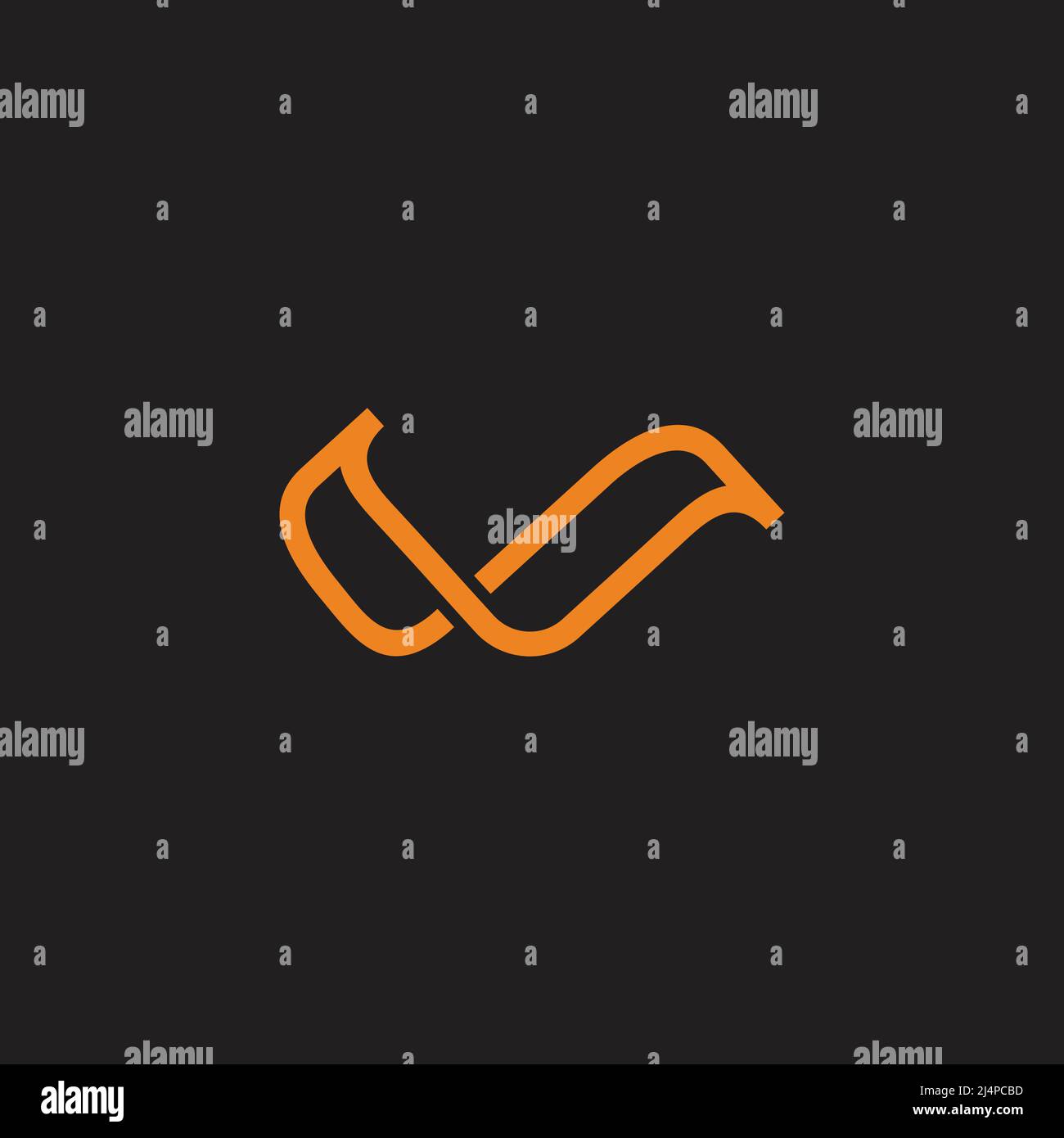 letter w infinity line unique line geometric logo vector Stock Vector ...