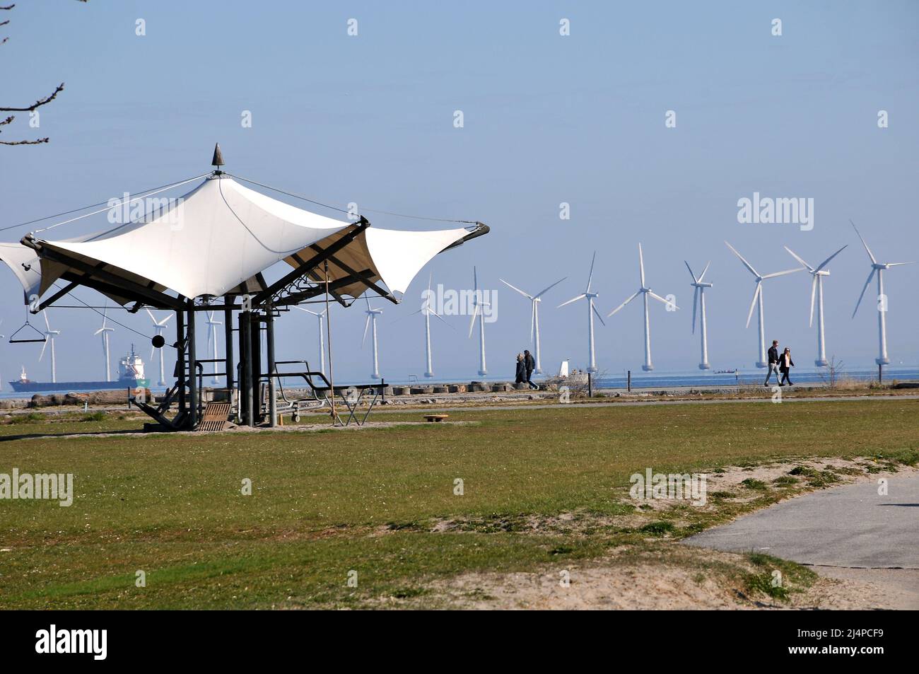Kastrup/Copenhagen/Denmark/17 April 2022/ People walking and wind ...