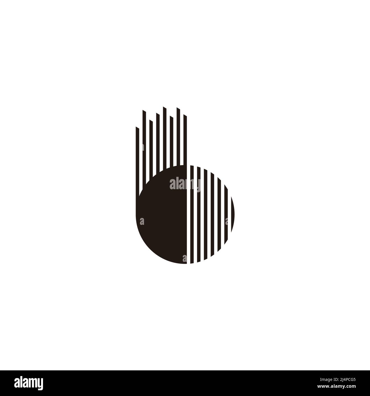 letter b stripes geometric circle logo vector Stock Vector Image & Art ...