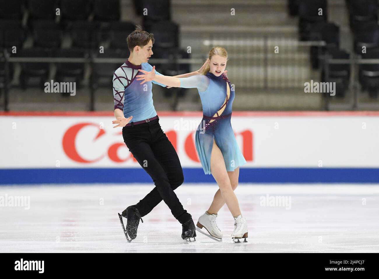 Tallinn, Estonia. 17th Apr 2022. Kayleigh MAKSYMEC & Maximilien RAHIER ...