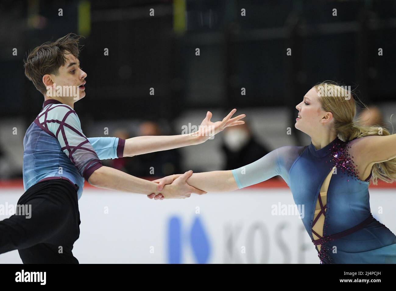 Tallinn, Estonia. 17th Apr 2022. Kayleigh MAKSYMEC & Maximilien RAHIER ...