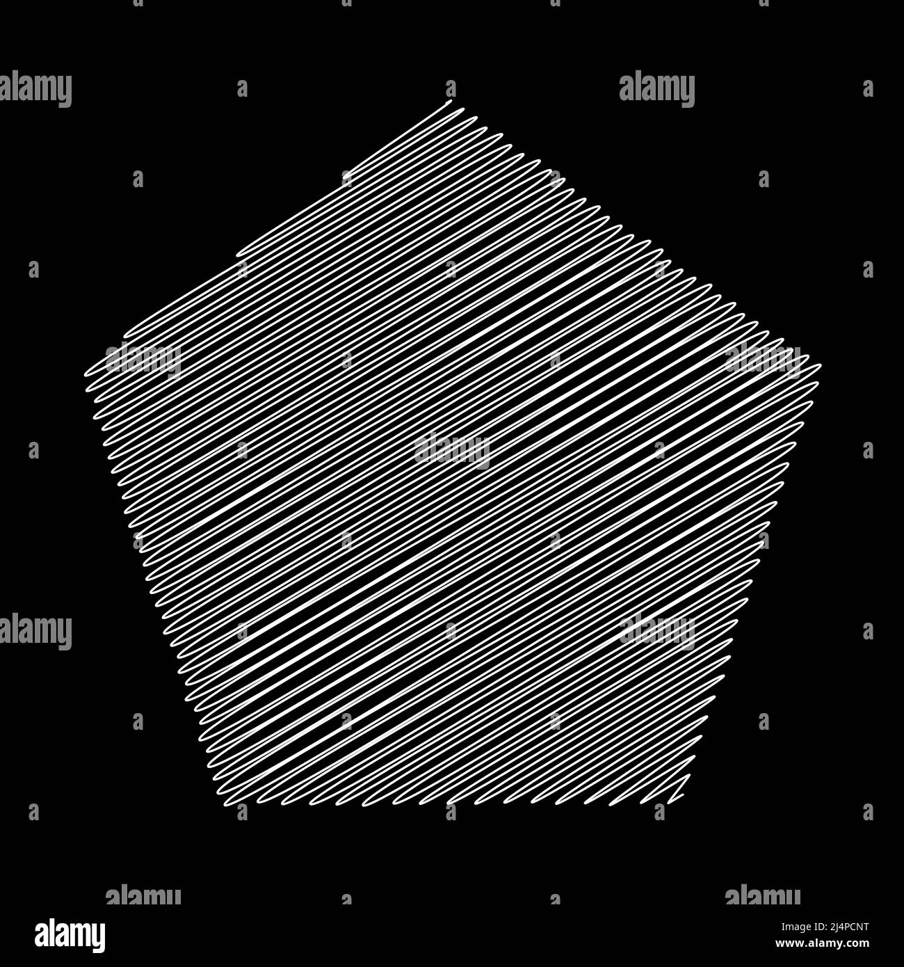 Octagon freehand drawing, handdrawn polygon scribble, doodle, sketch ...