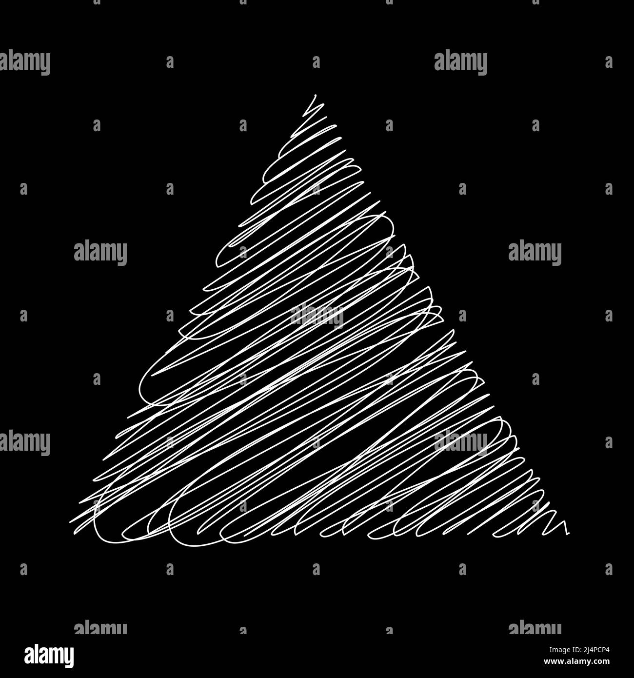 Triangle freehand drawing, handdrawn scribble, doodle, sketch shape ...