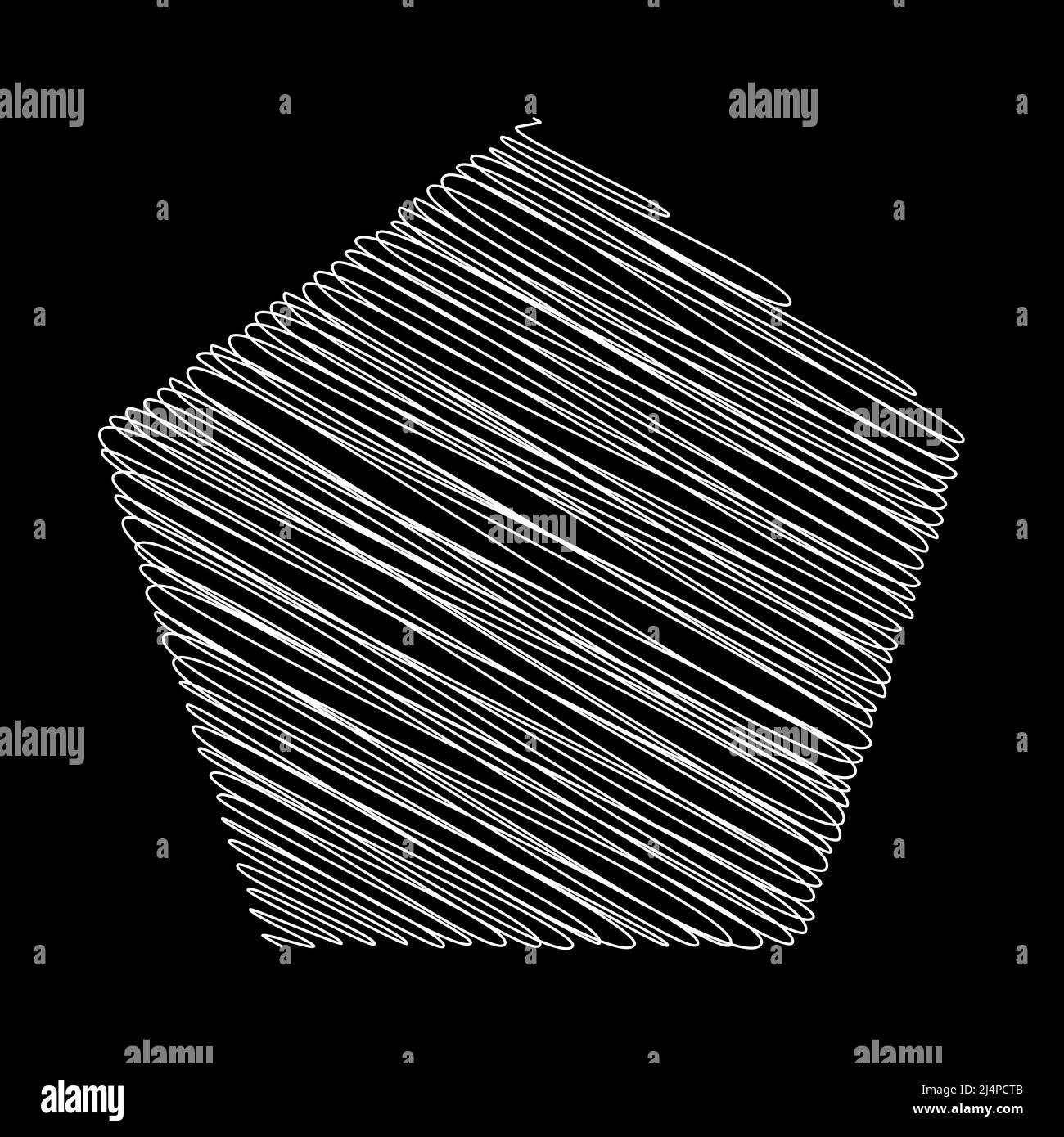 Octagon freehand drawing, handdrawn polygon scribble, doodle, sketch ...