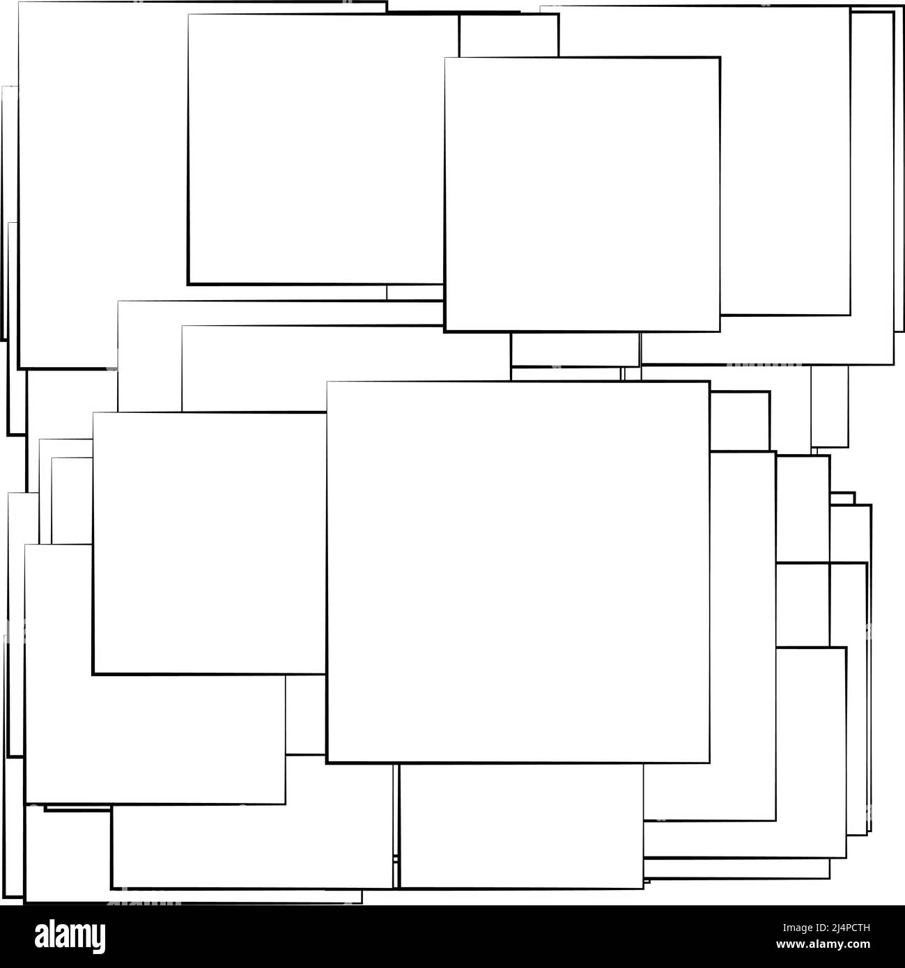 Random rectangles structure vector composition, pattern. Stock vector ...