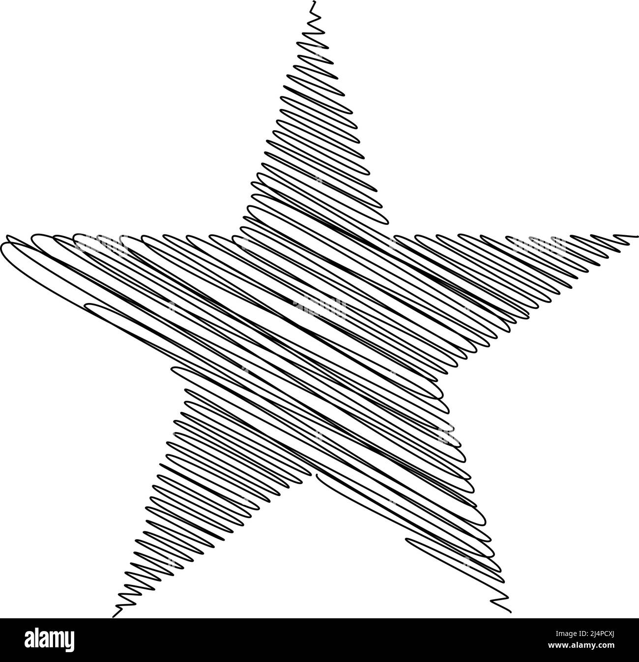 Star freehand drawing, handdrawn scribble, doodle, sketch shape. Stock ...