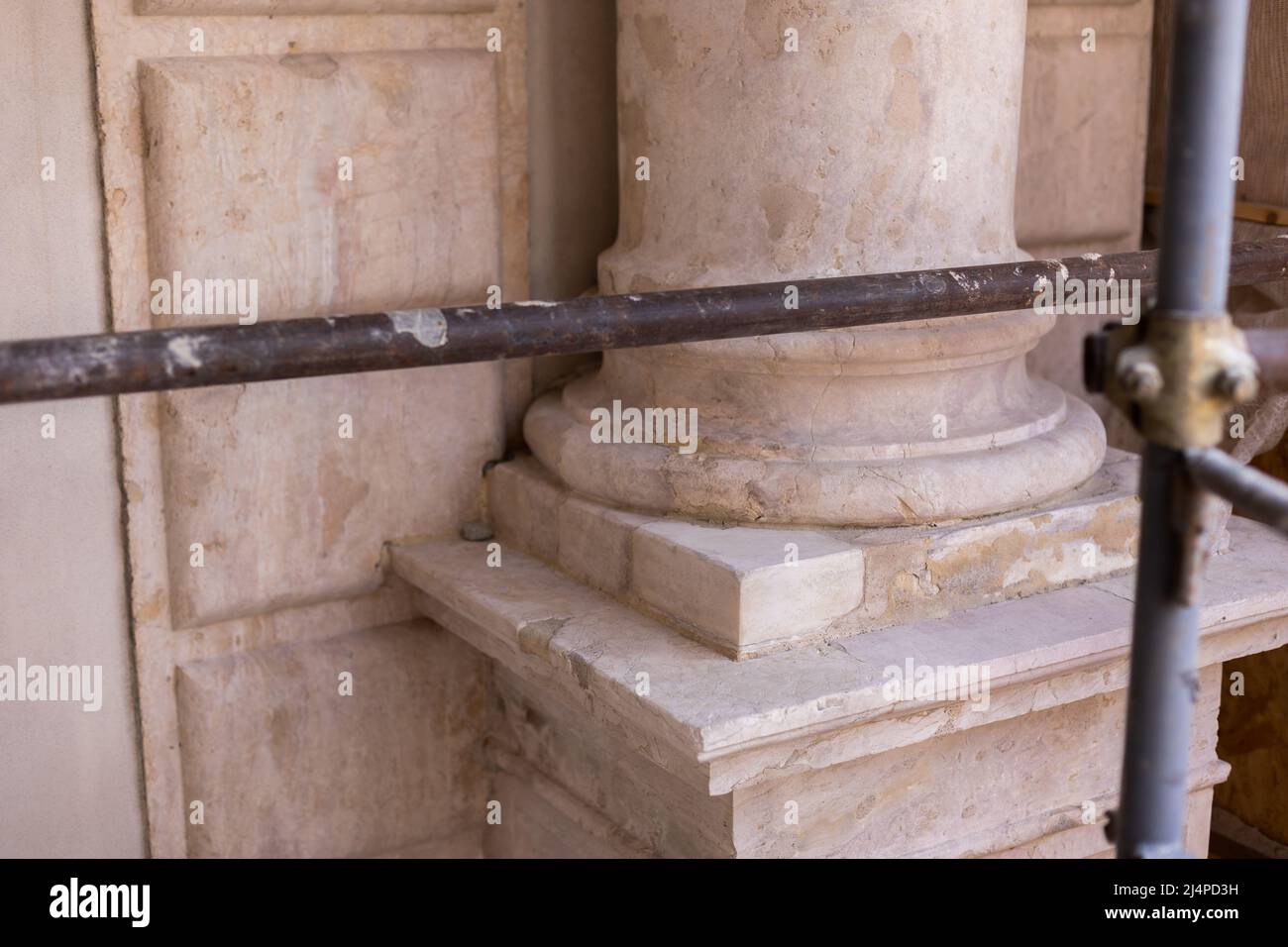 a restoration of an ancient Italian structure with patterns and columns ...