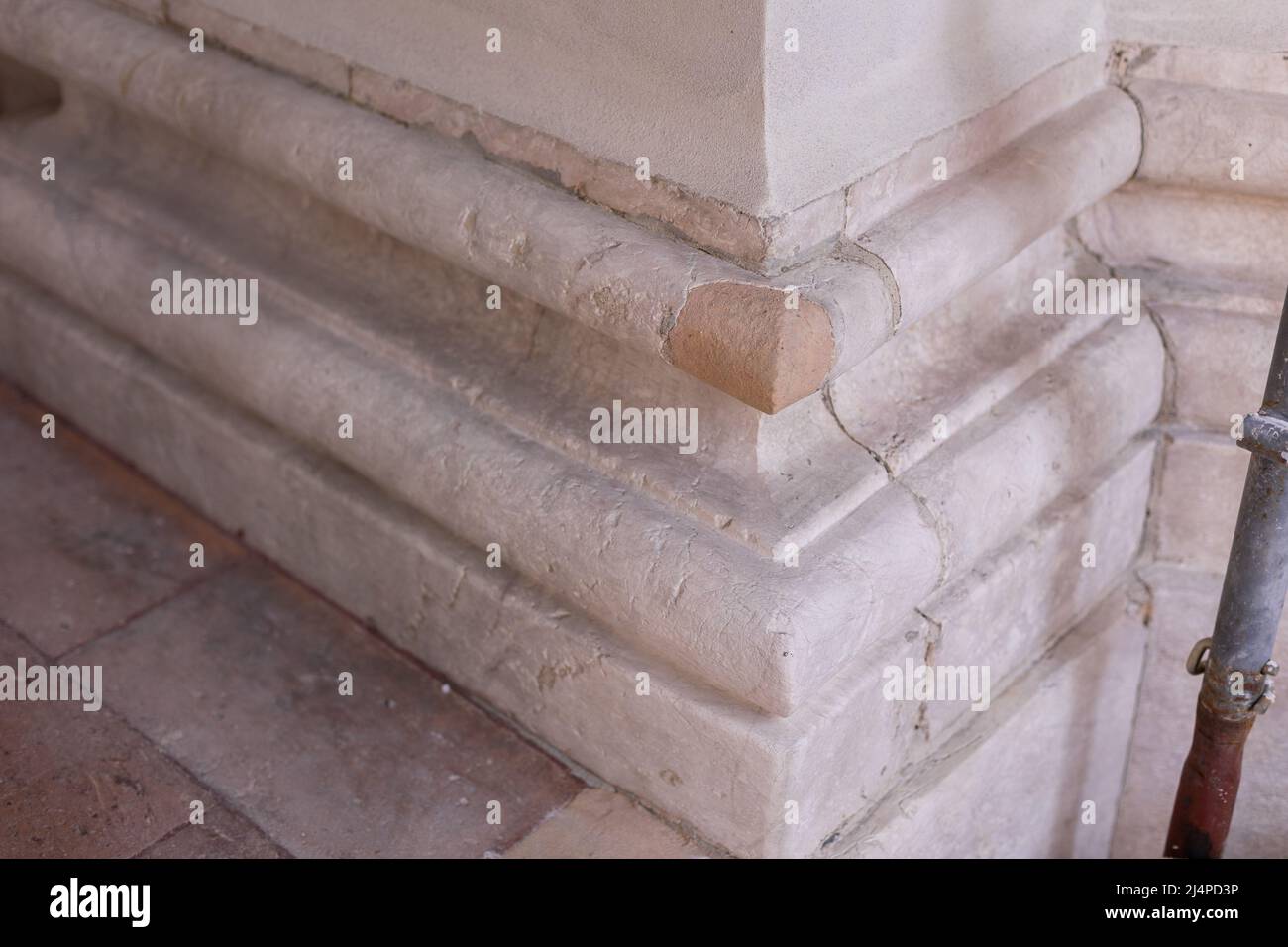 a restoration of an ancient Italian structure with patterns and columns ...