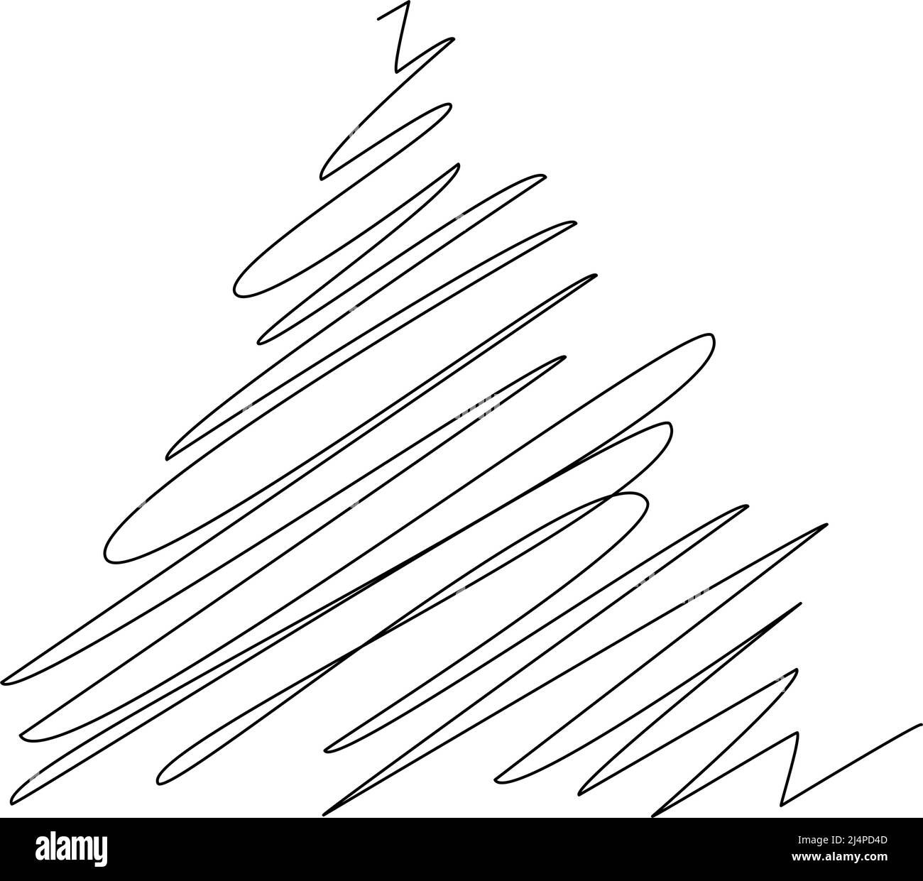 Triangle freehand drawing, handdrawn scribble, doodle, sketch shape ...