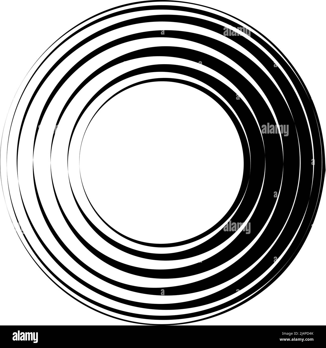 Random concentric circles. Circular abstract geometric icon, symbol ...