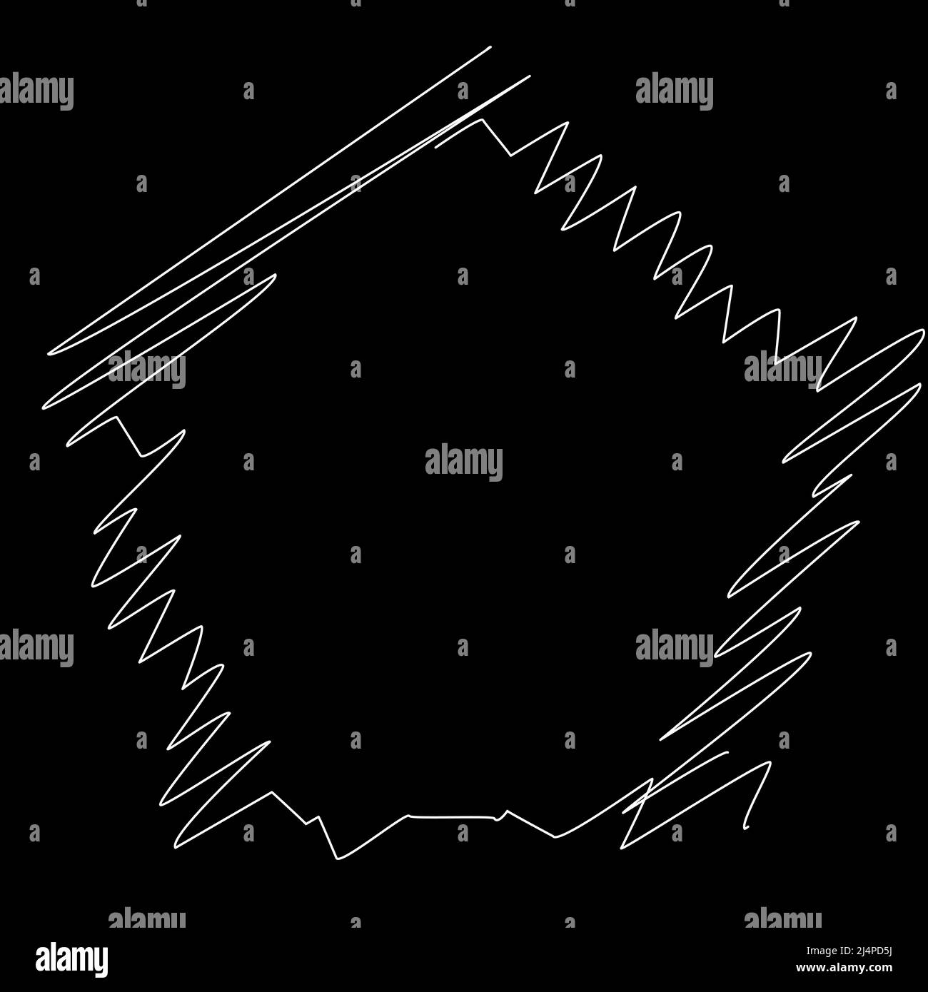 Octagon freehand drawing, handdrawn polygon scribble, doodle, sketch ...