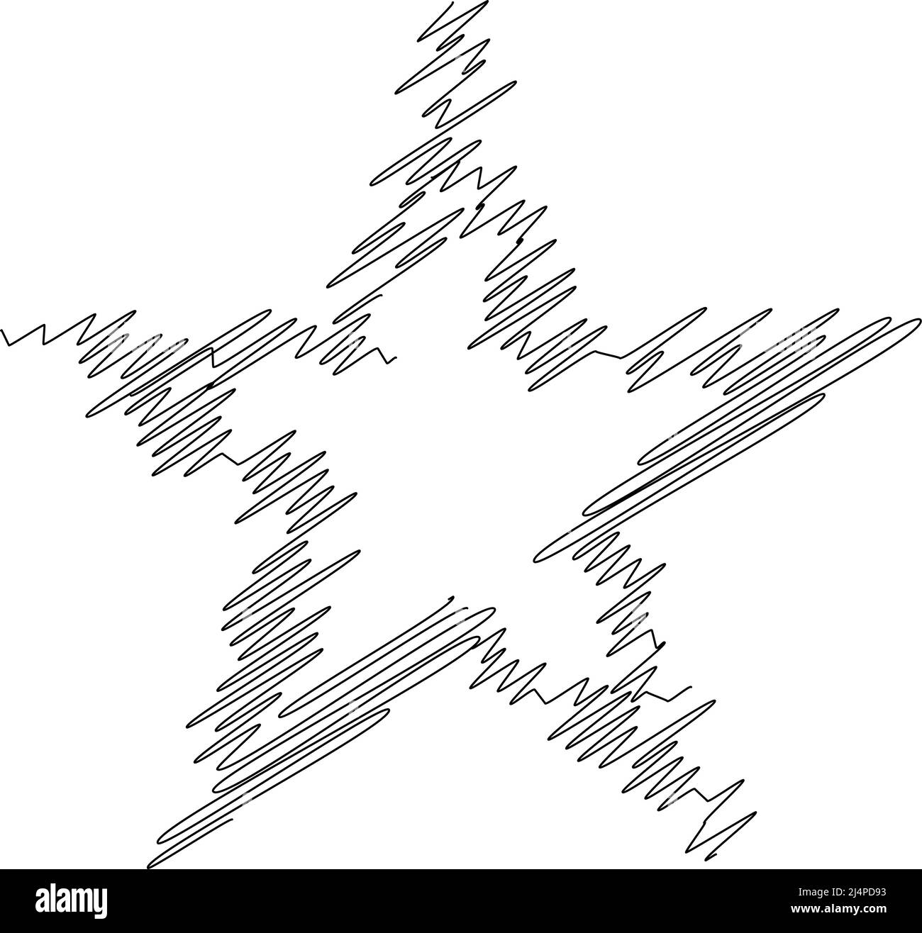 Star freehand drawing, handdrawn scribble, doodle, sketch shape. Stock ...