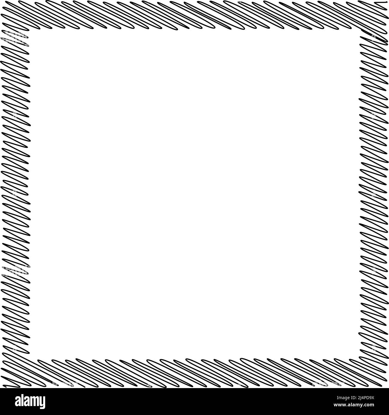 Square freehand drawing, handdrawn scribble, doodle, sketch shape ...