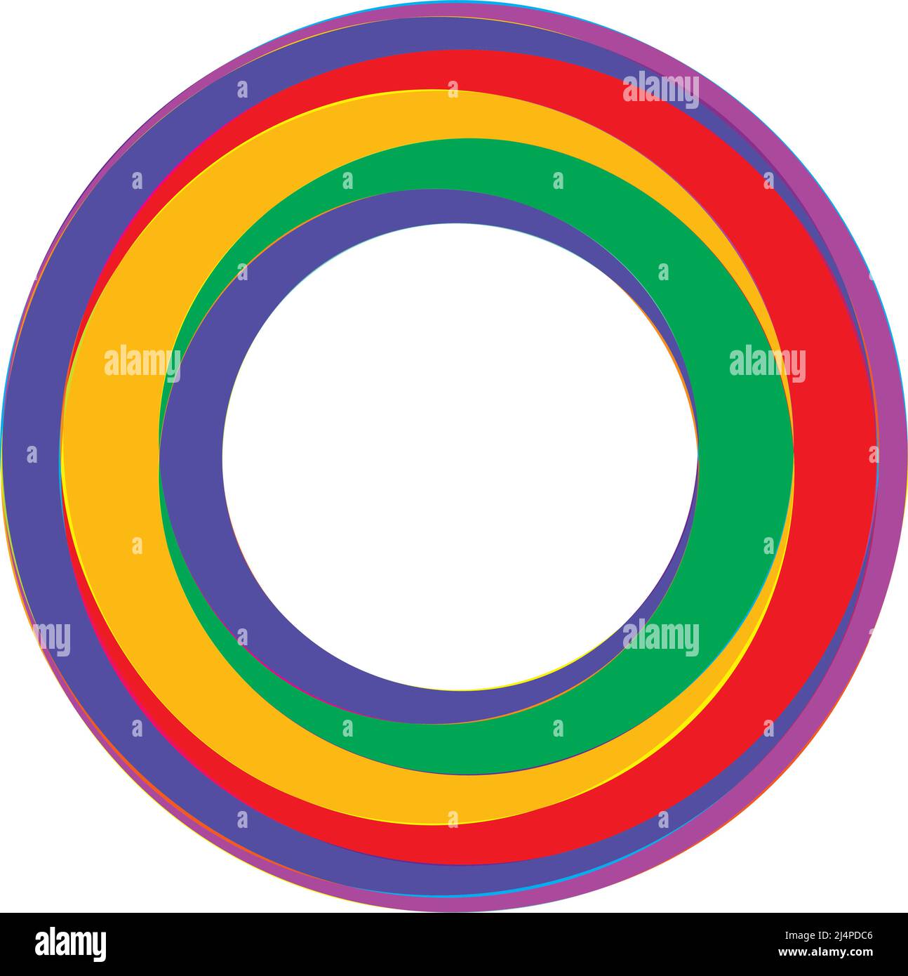 Random concentric circles. Circular abstract geometric icon, symbol ...
