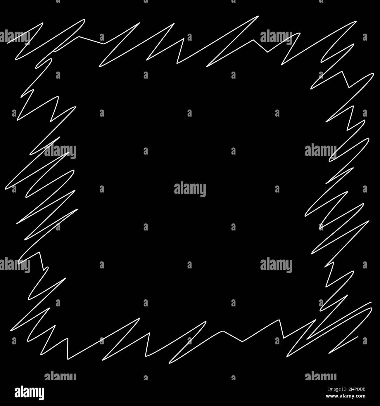 Square freehand drawing, handdrawn scribble, doodle, sketch shape ...