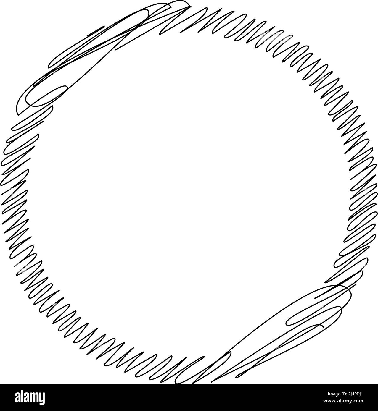 Circle freehand drawing, hand drawn scribble, doodle, sketch shape ...