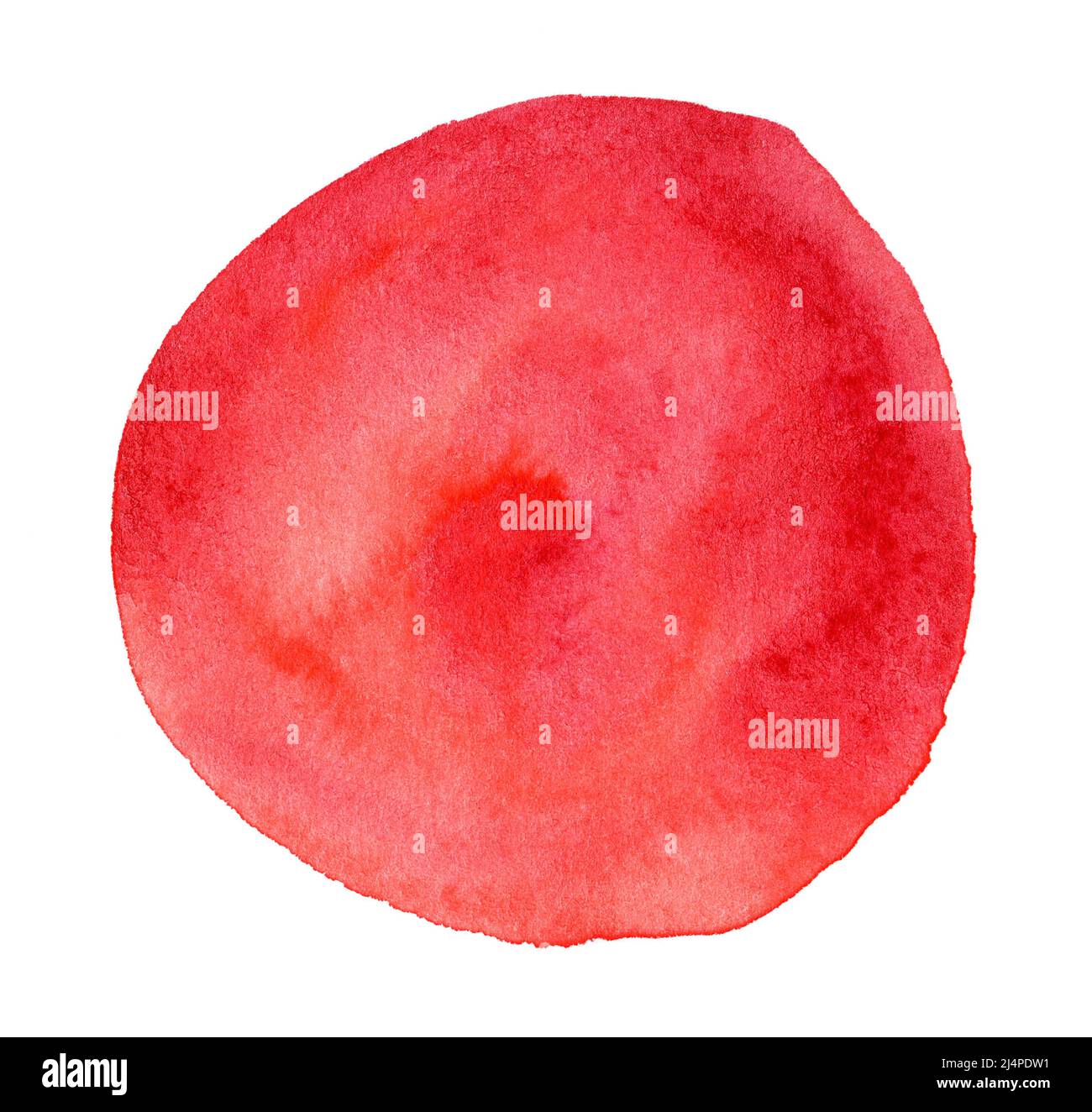 Red and pink watercolor shape isolated on white background Stock Photo ...