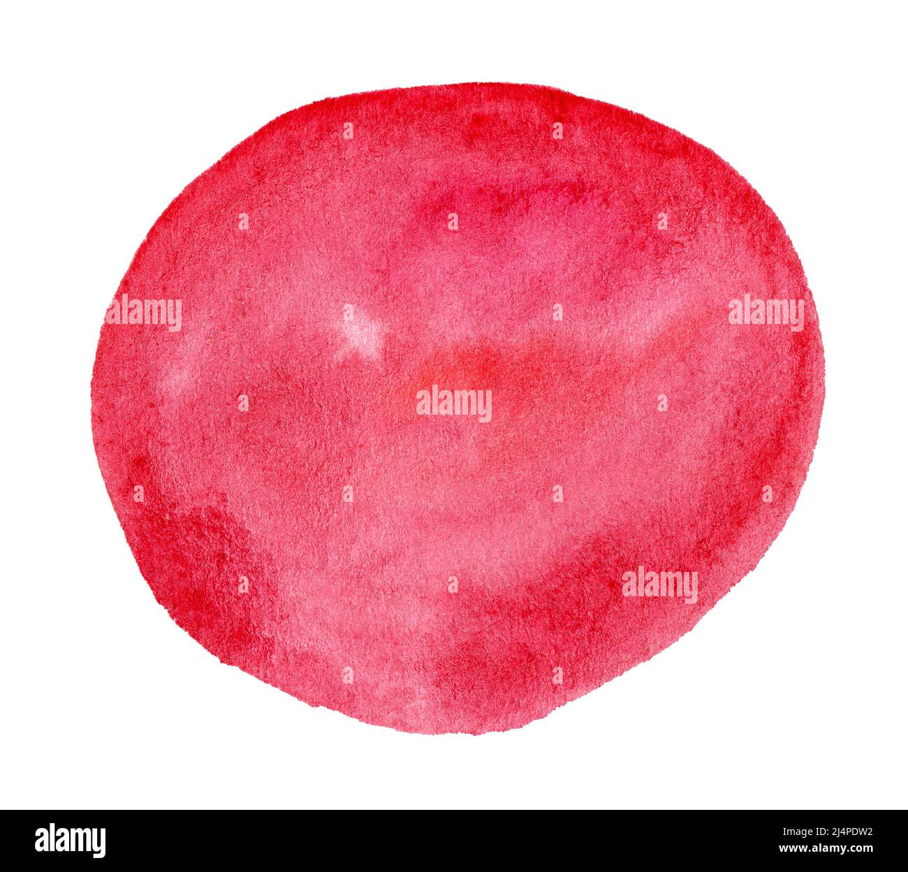 Red and pink watercolor shape isolated on white background Stock Photo ...