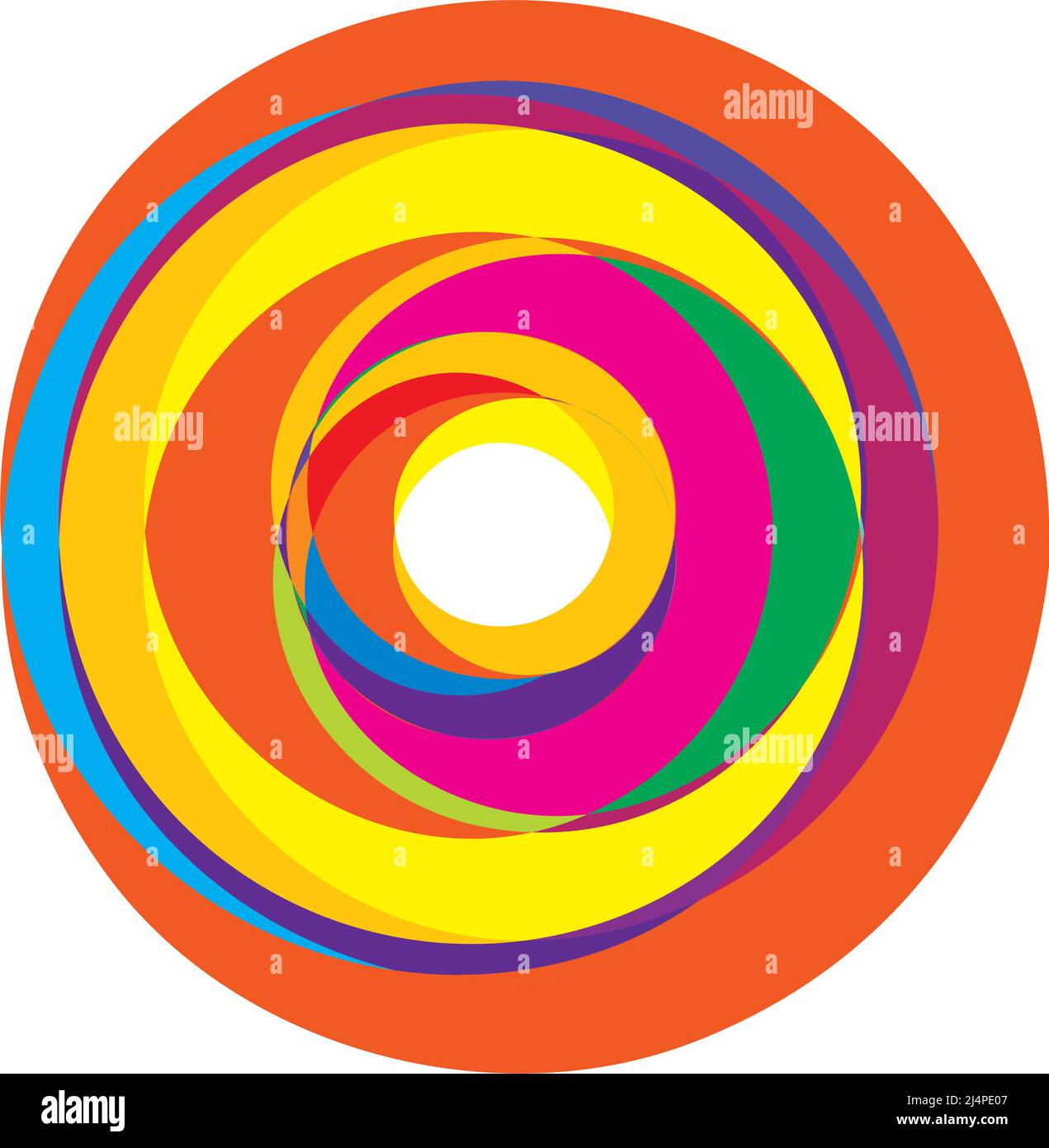 Random concentric circles. Circular abstract geometric icon, symbol ...
