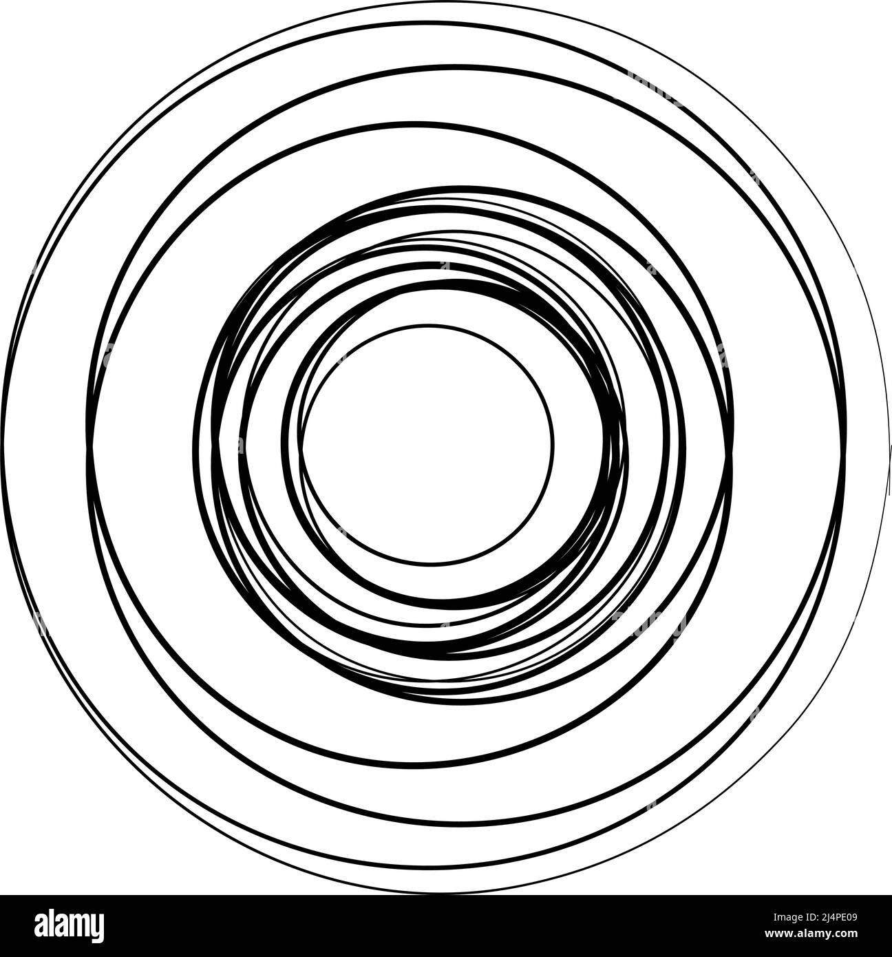 Random concentric circles. Circular abstract geometric icon, symbol ...
