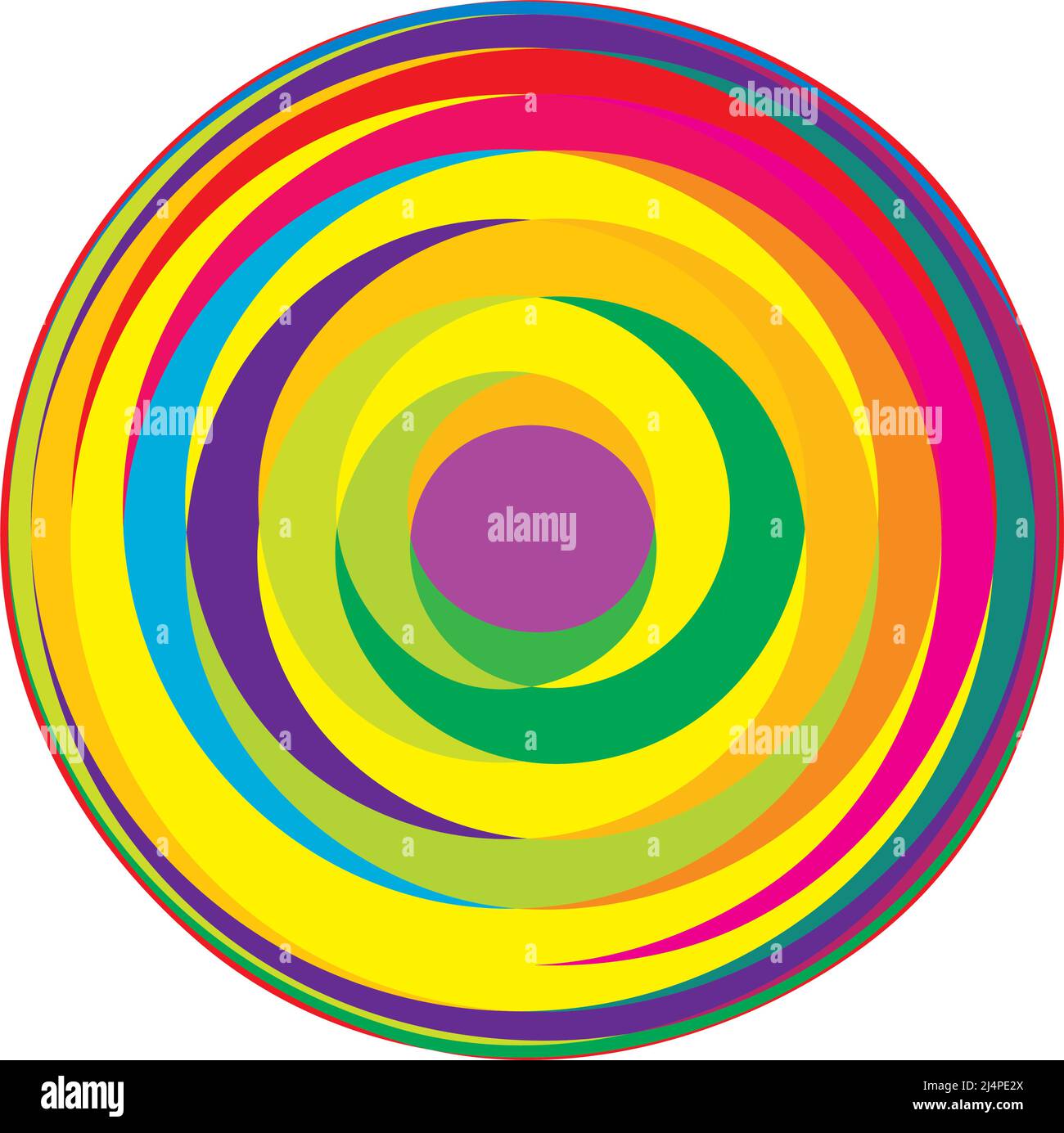 Random concentric circles. Circular abstract geometric icon, symbol ...