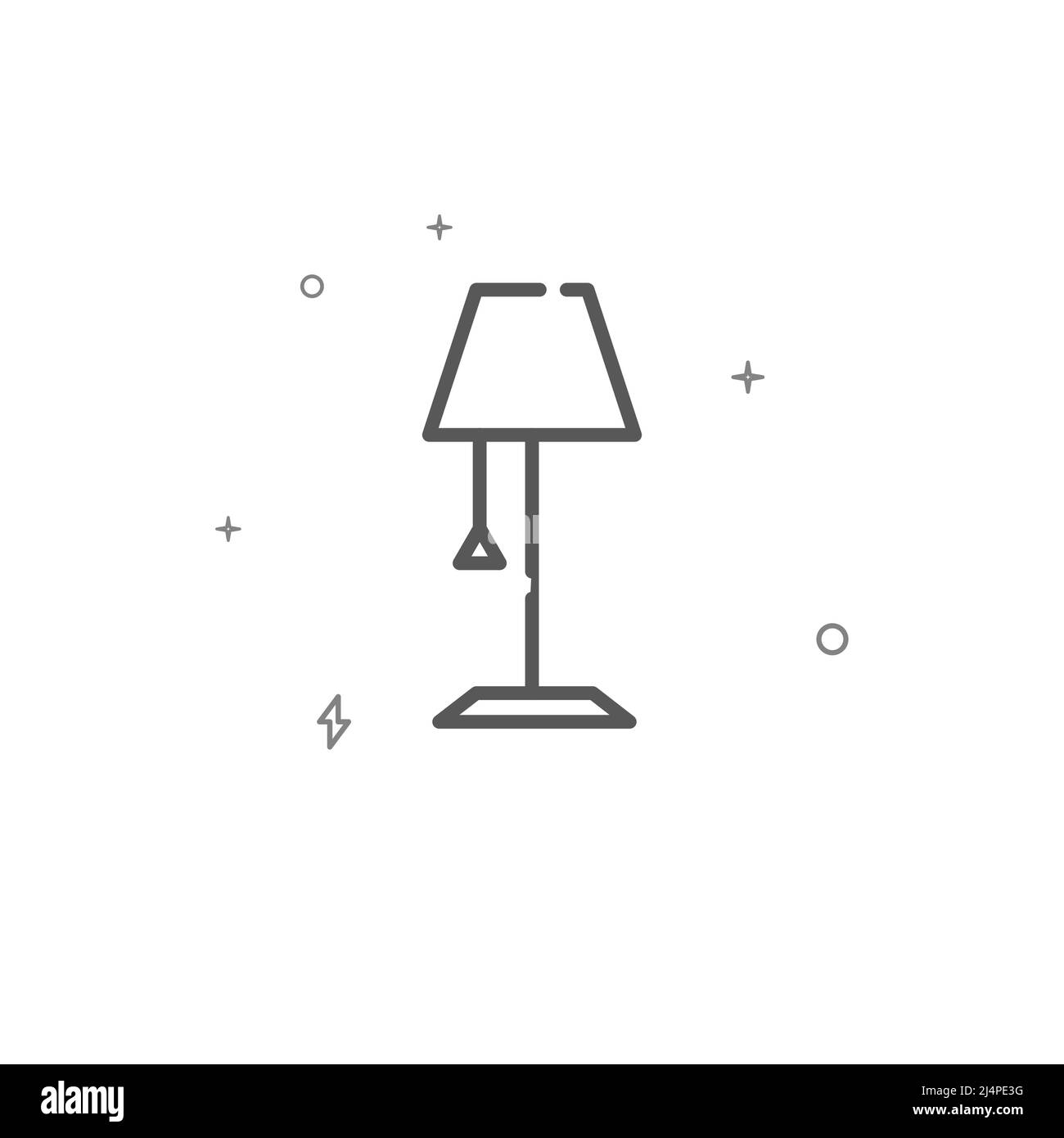 Floor lamp simple vector line icon. Lamp symbol, pictogram, sign ...