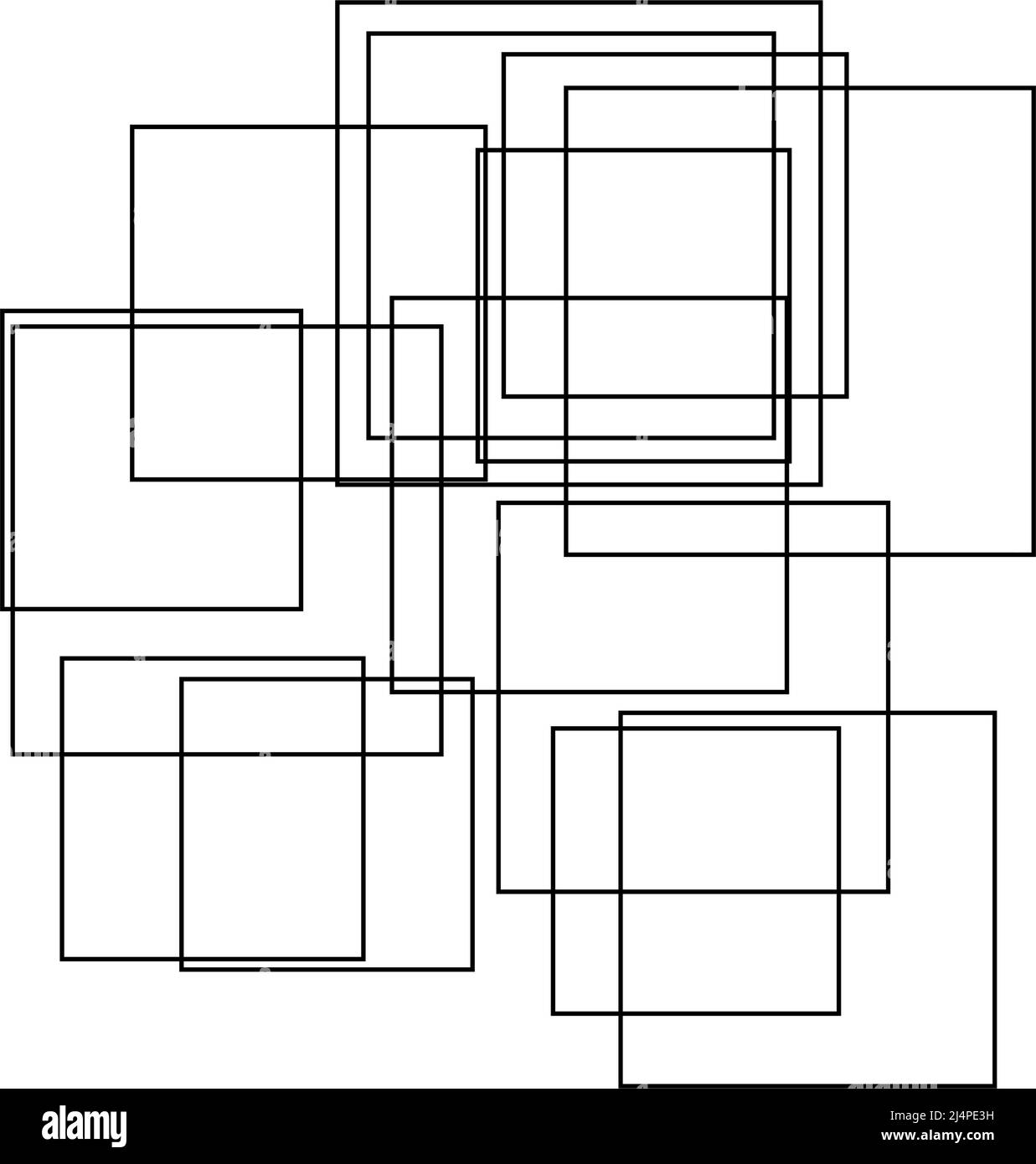 Random Rectangles Structure Vector Composition Pattern Stock Vector
